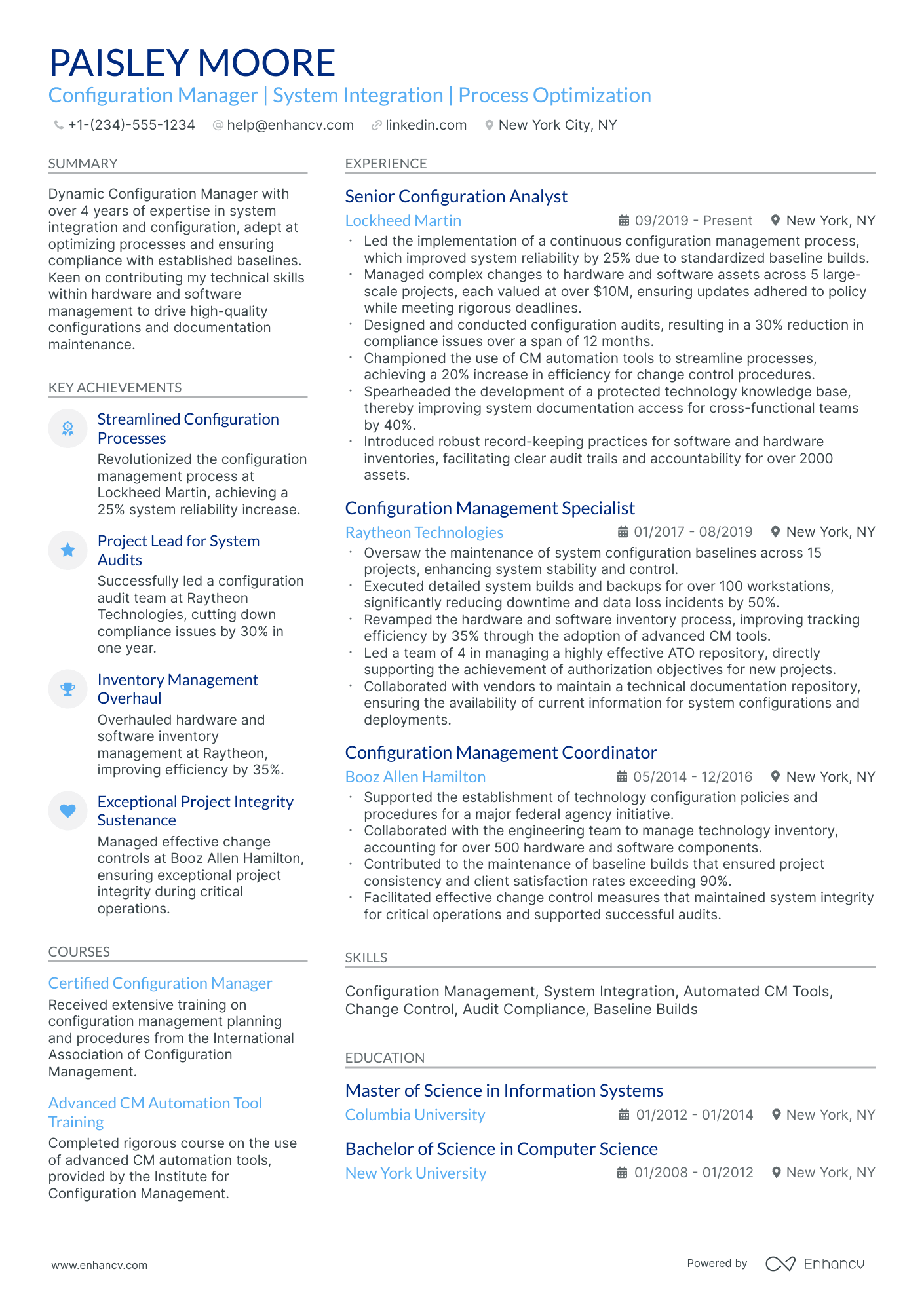 10 Configuration Manager Resume Examples & Guide for 2025