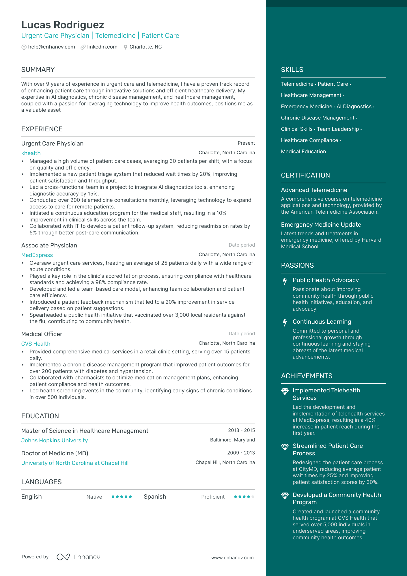 19 Doctor Resume Examples & Guide for 2025