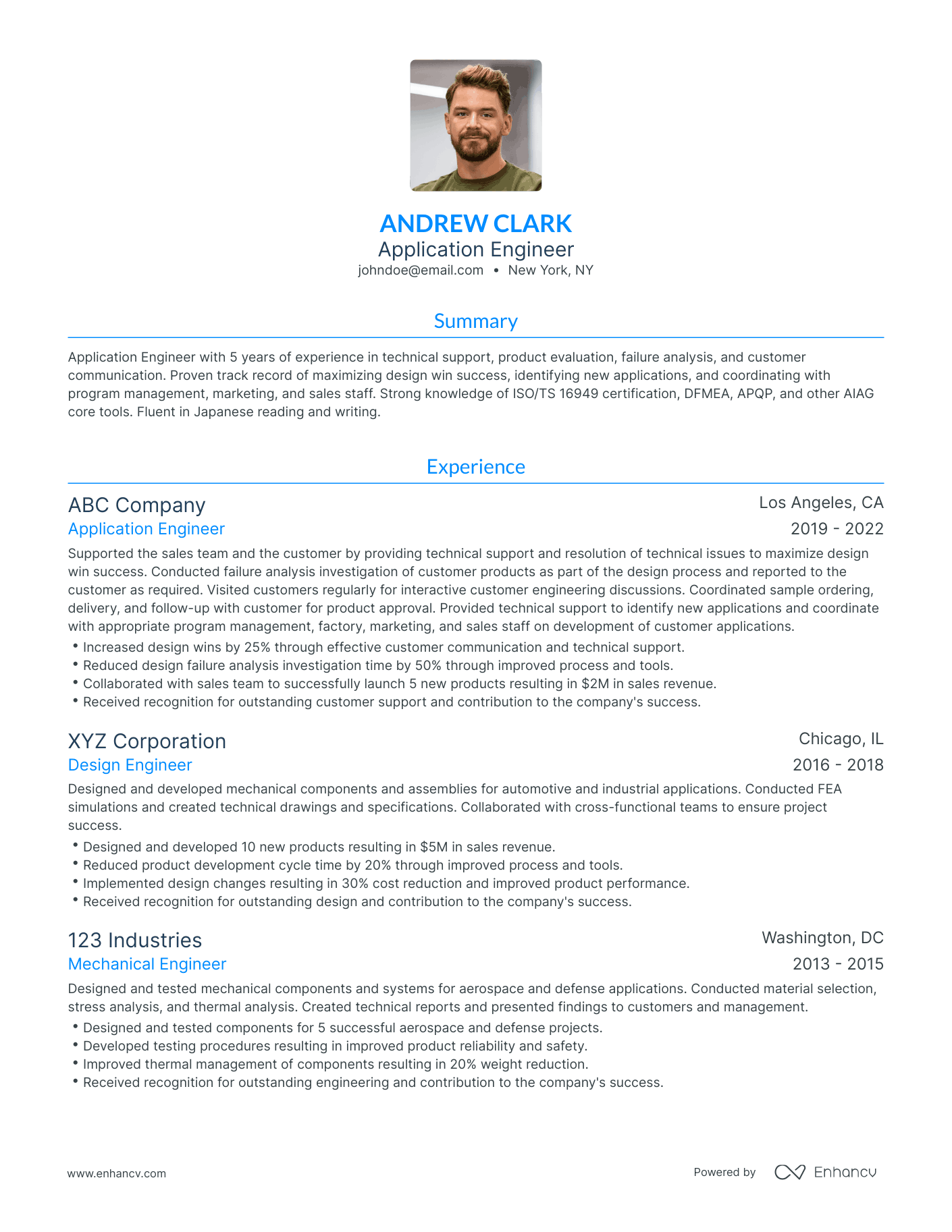3 Application Engineer Resume Examples & Guide for 2024
