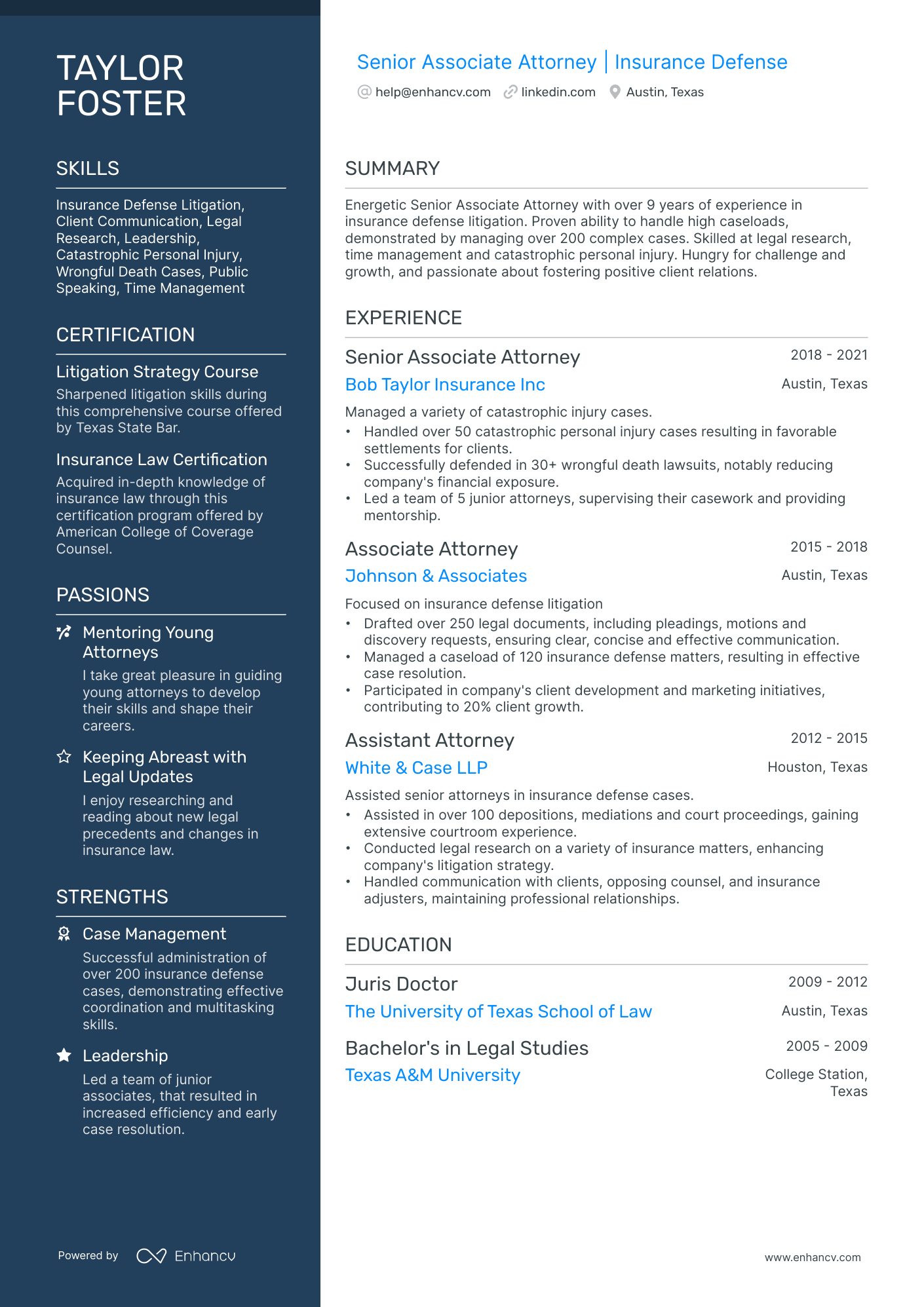 10 Associate Attorney Resume Examples & Guide for 2026