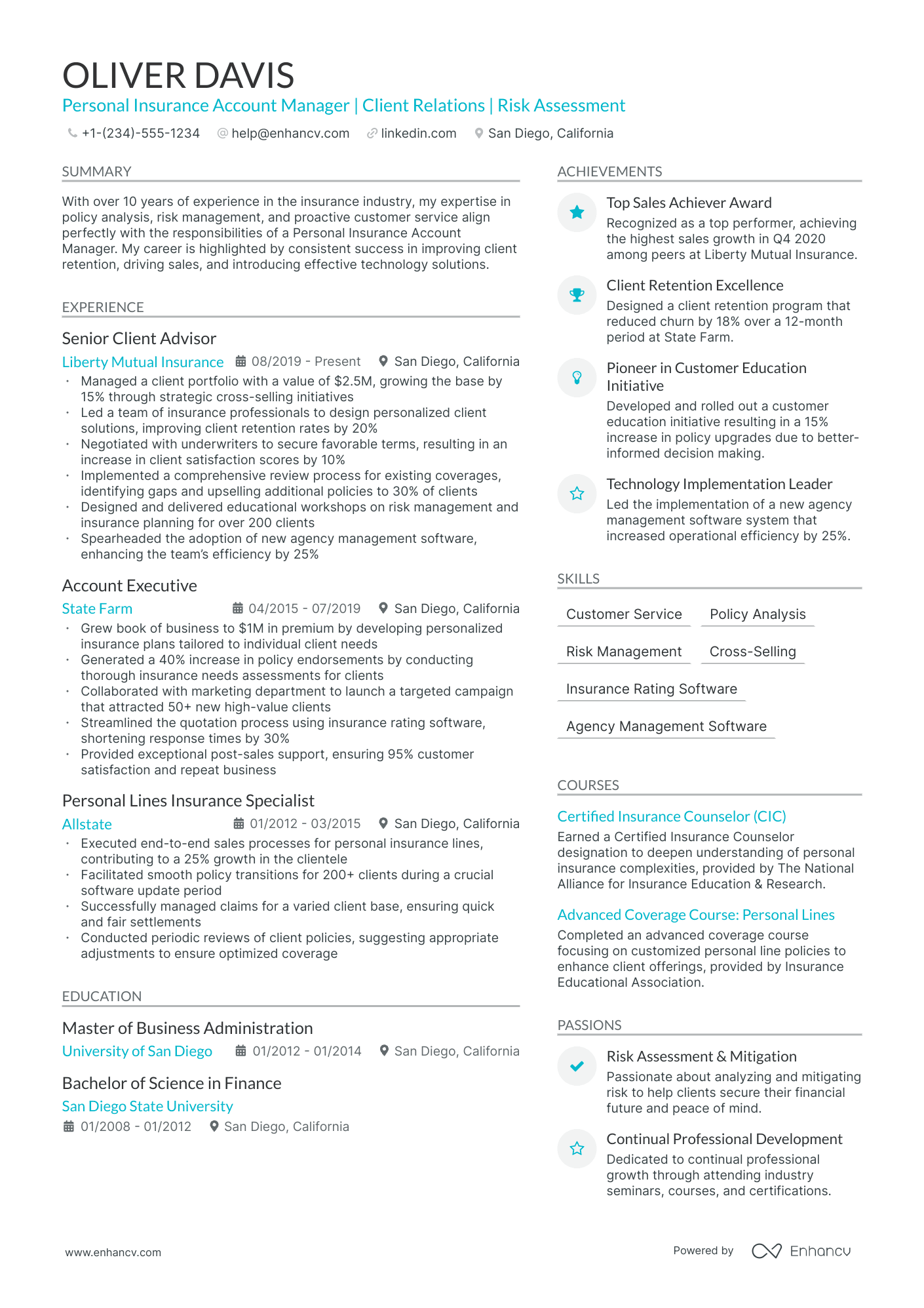 5 Insurance Account Manager Resume Examples & Guide for 2024