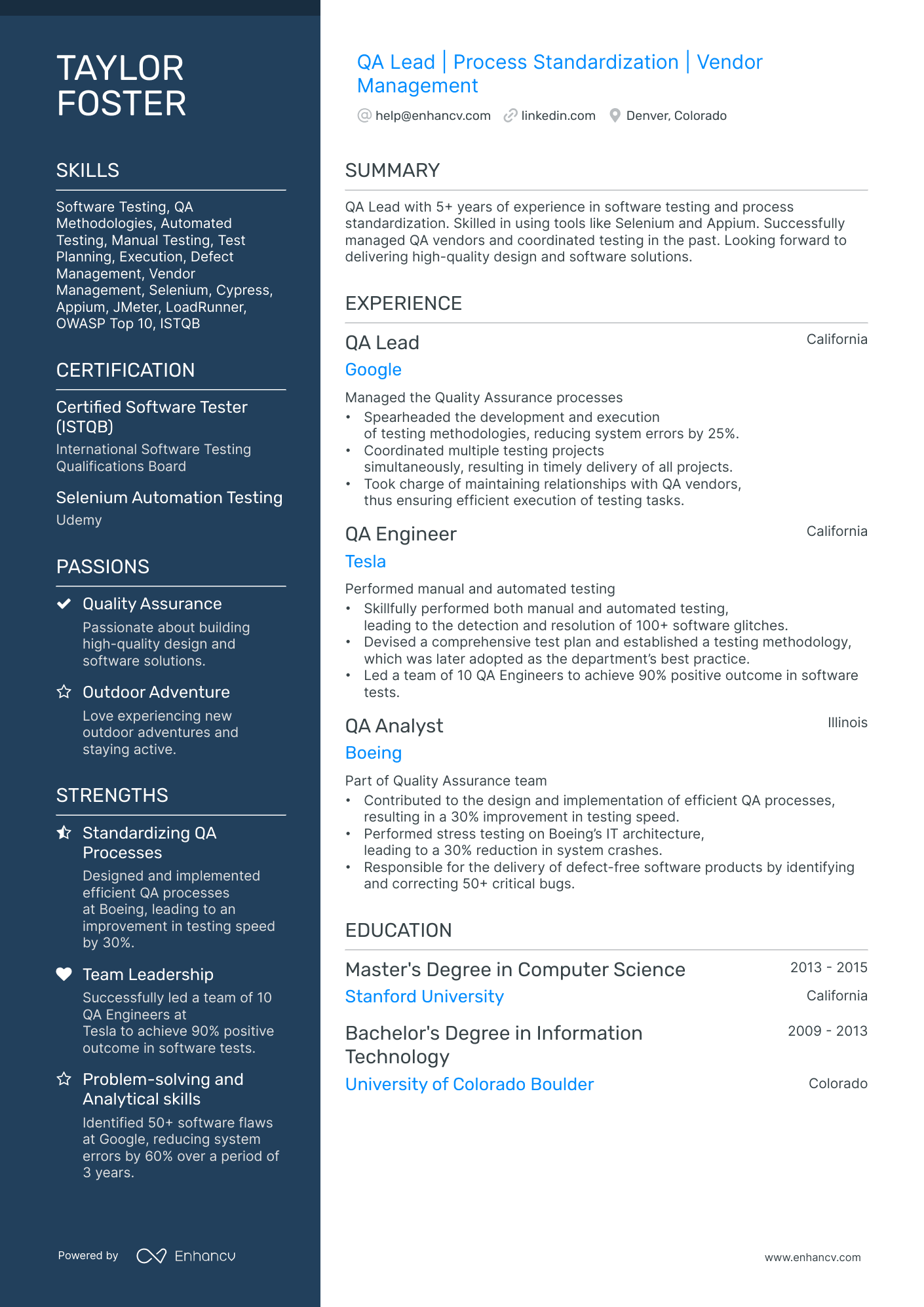 10 QA Lead Resume Examples & Guide for 2025