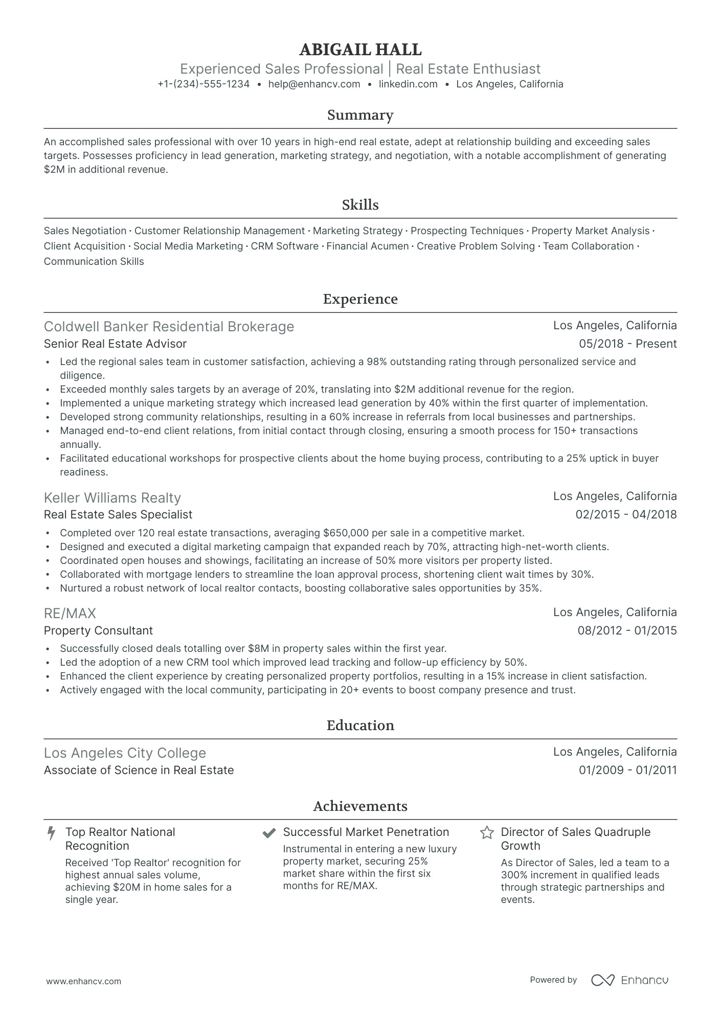 5 New Home Sales Consultant Resume Examples & Guide for 2024