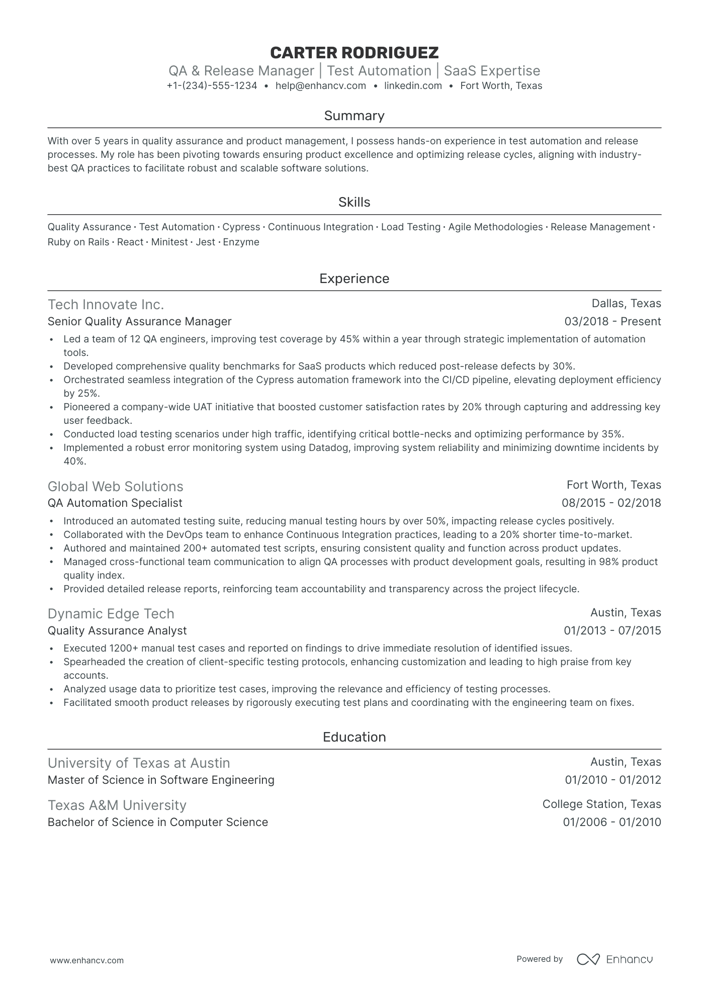 5 Release Manager Resume Examples & Guide for 2024