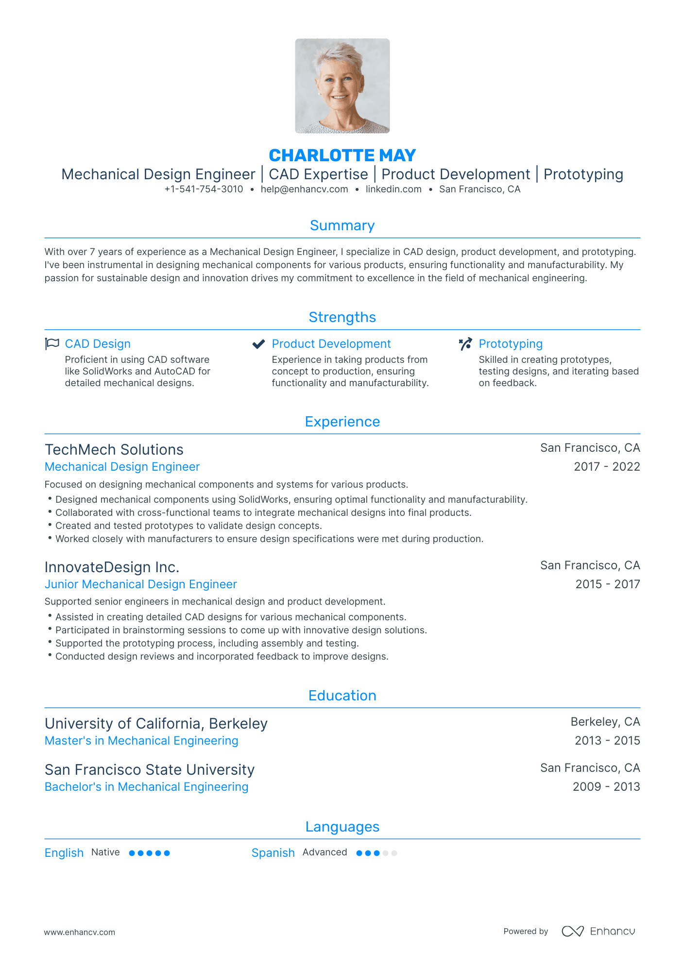 5 Mechanical Design Engineer Resume Examples & Guide for 2024
