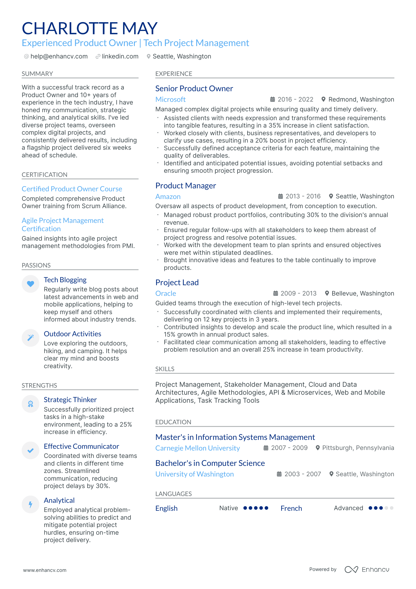 10 Product Owner Resume Examples & Guide for 2025