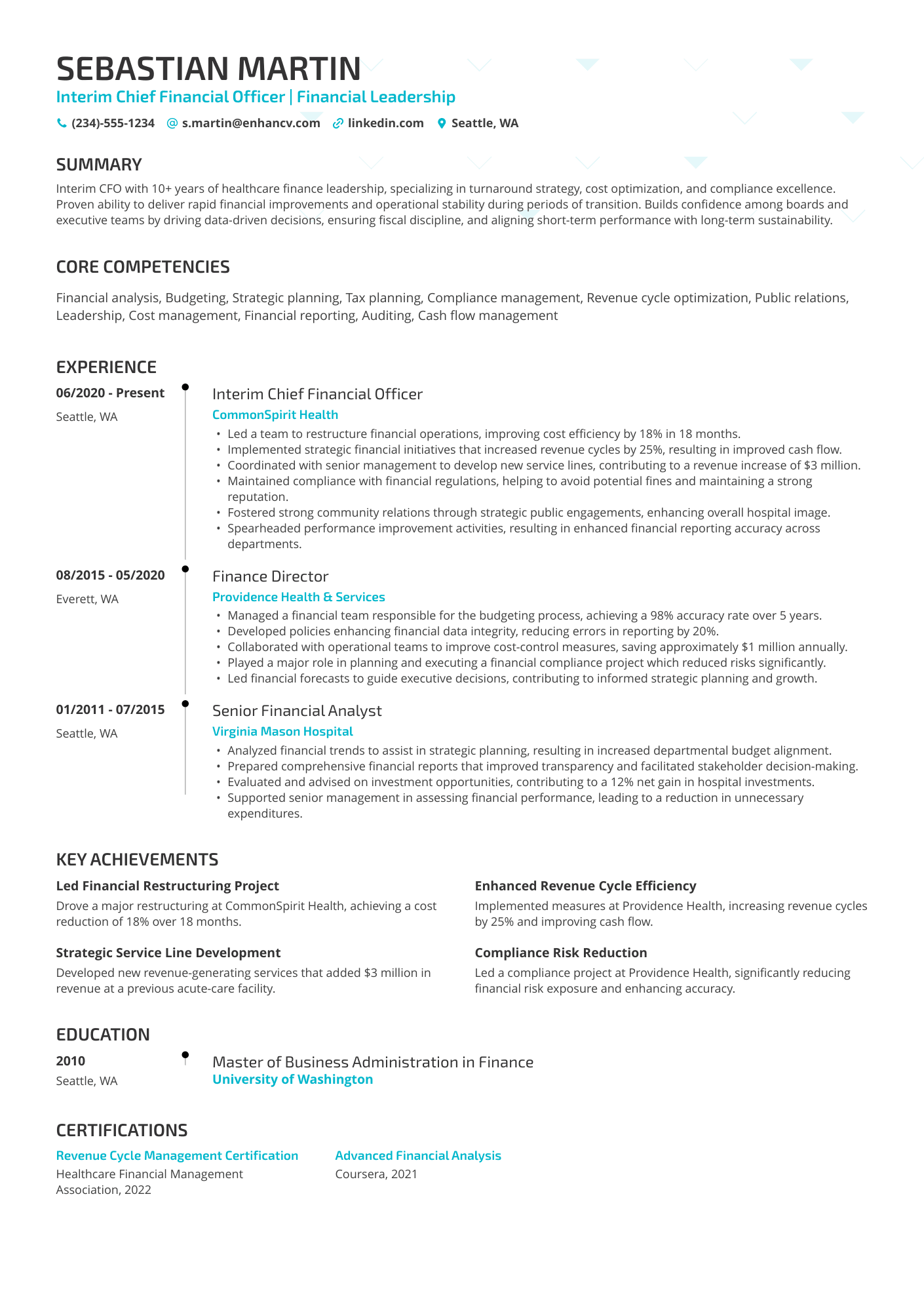 11 CFO Resume Examples & Guide for 2026