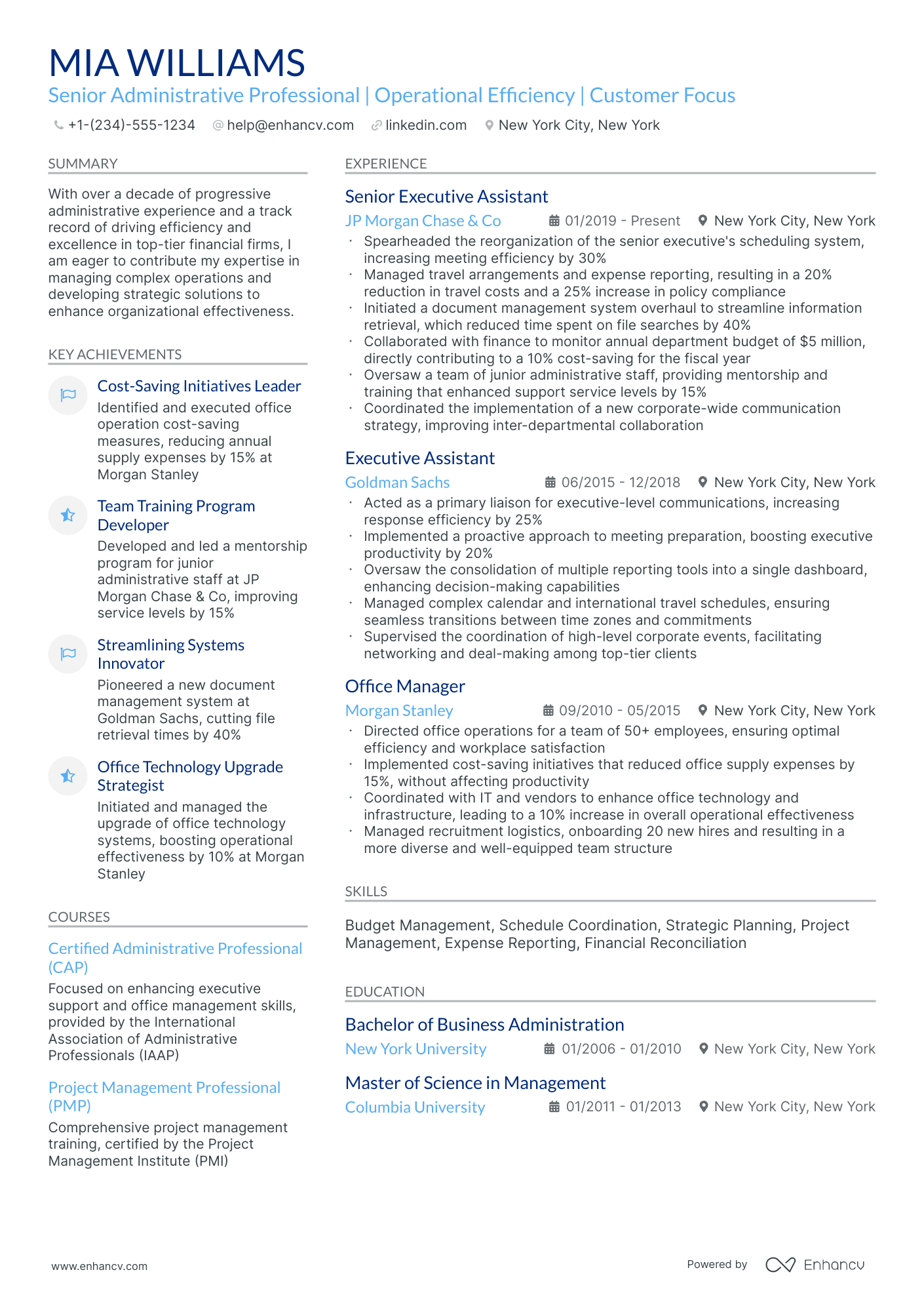 10 Administrative General Manager Resume Examples & Guide for 2026