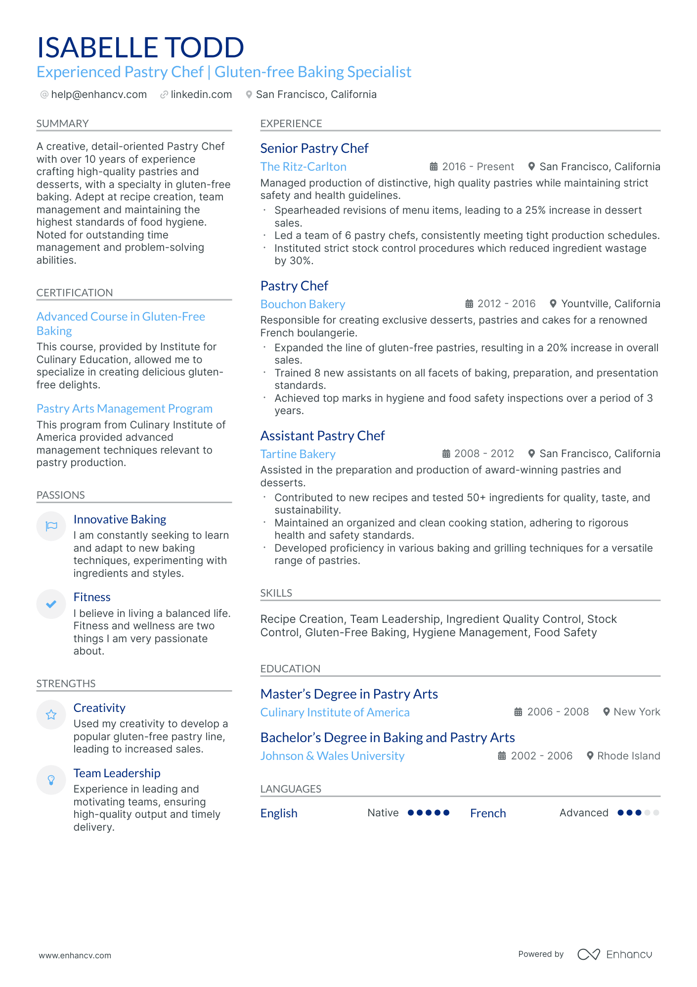 10 Pastry Chef Resume Examples & Guide for 2026