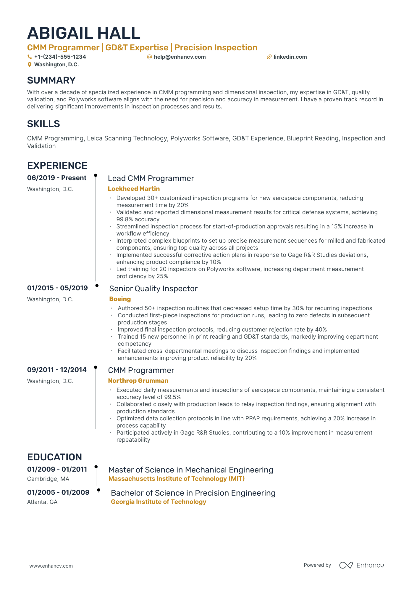 10 CMM Programmer Resume Examples & Guide for 2025