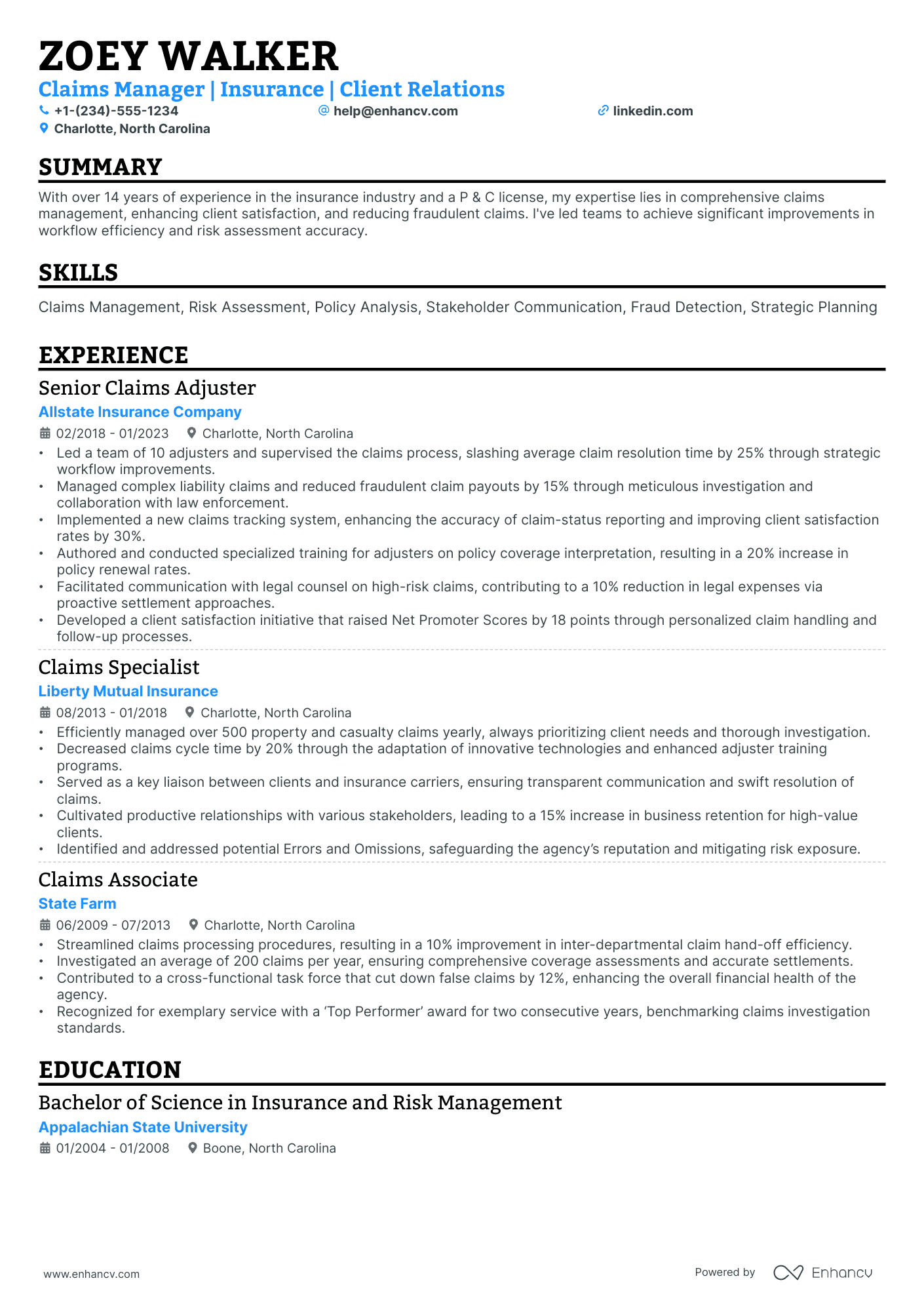 10 Claims Manager Resume Examples & Guide for 2026