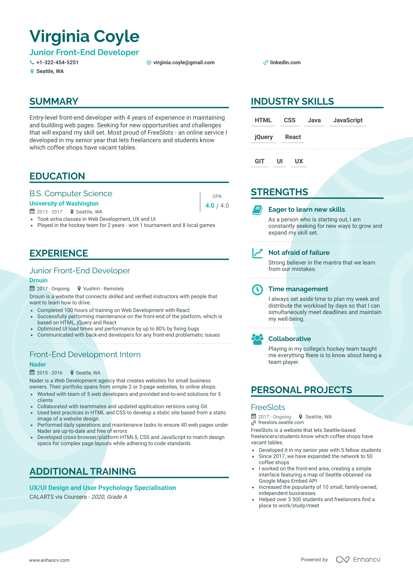 9 Front End Developer Resume Examples & Guide for 2024