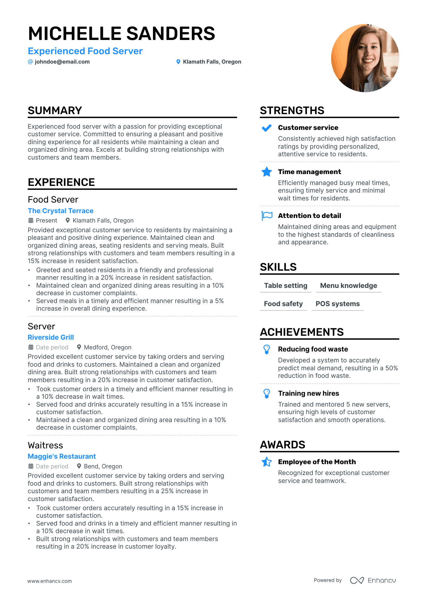 16 Server Resume Examples, Templates & Guide for 2026