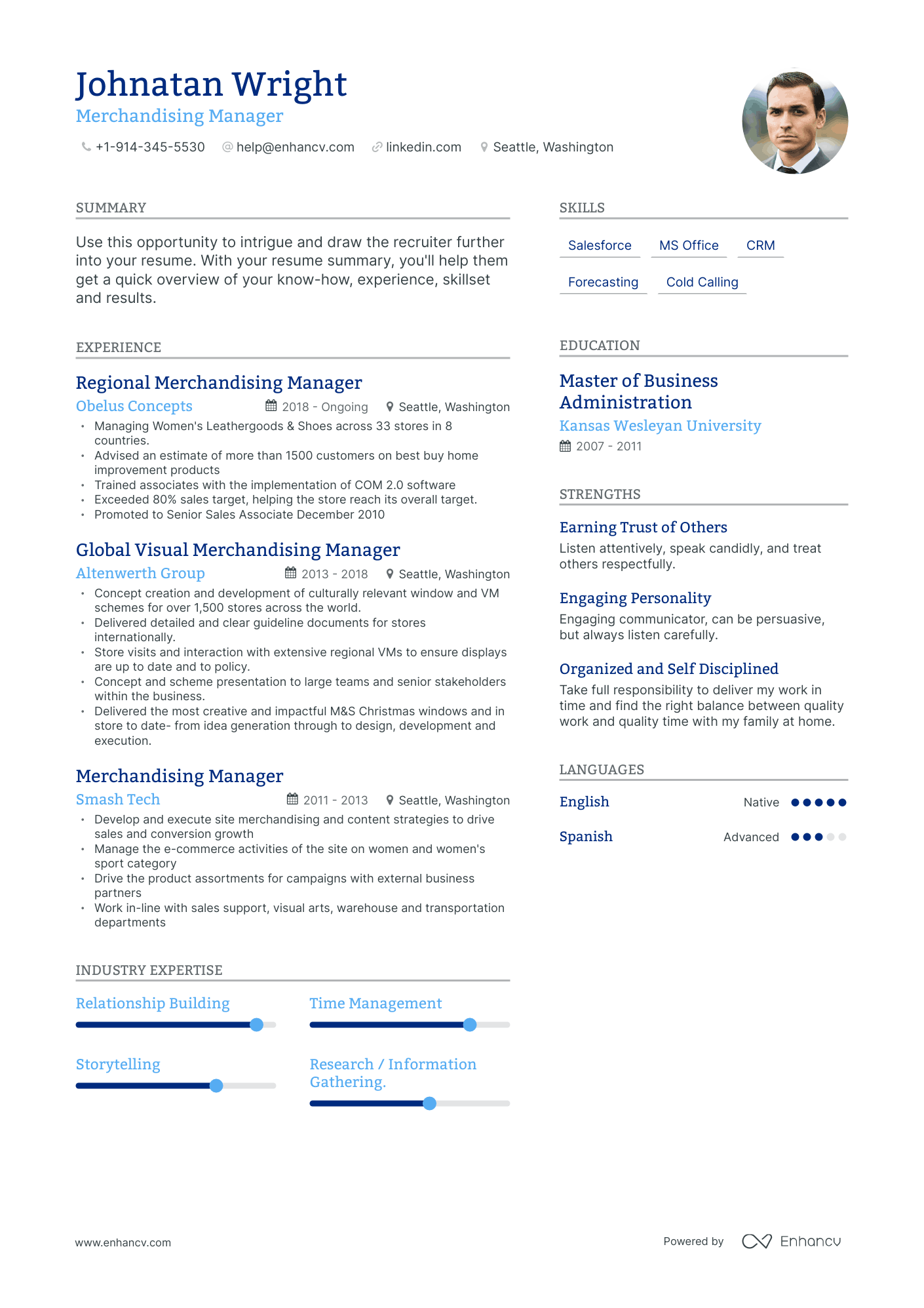 Merchandising Manager Resume Examples & Guide for 2023 (Layout, Skills ...