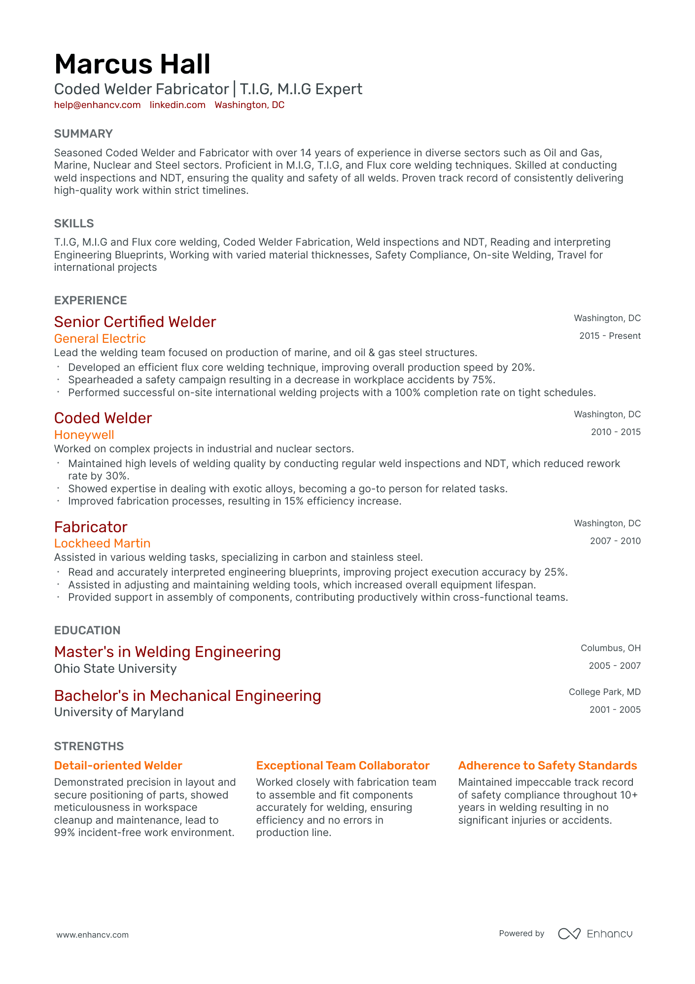 10 Welder Fabricator Resume Examples & Guide for 2026