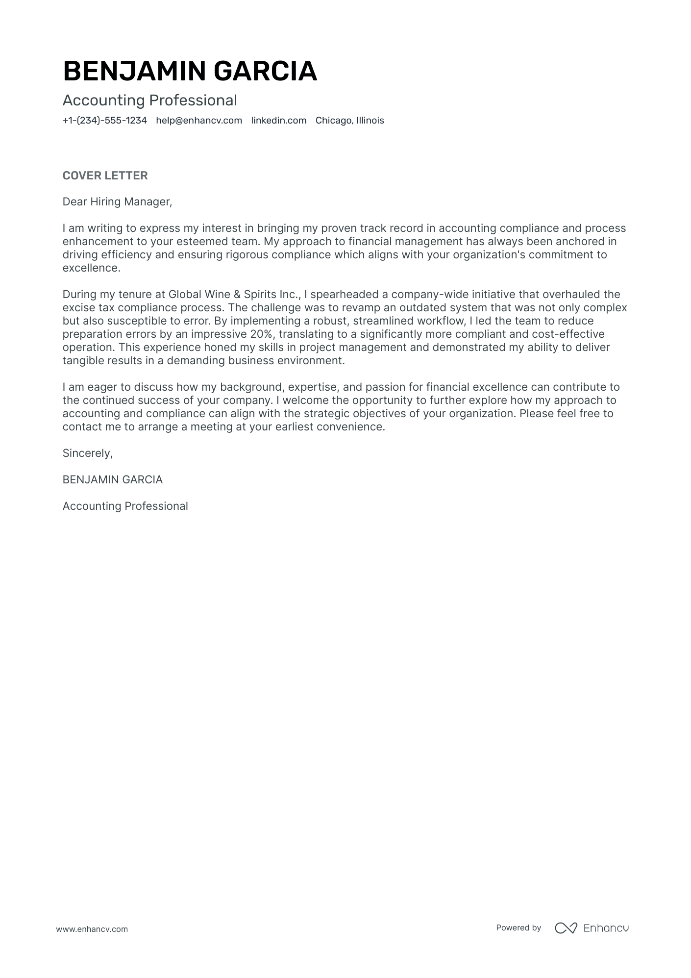 32 Professional Accountant Cover Letter Examples and Template for 2025 ...