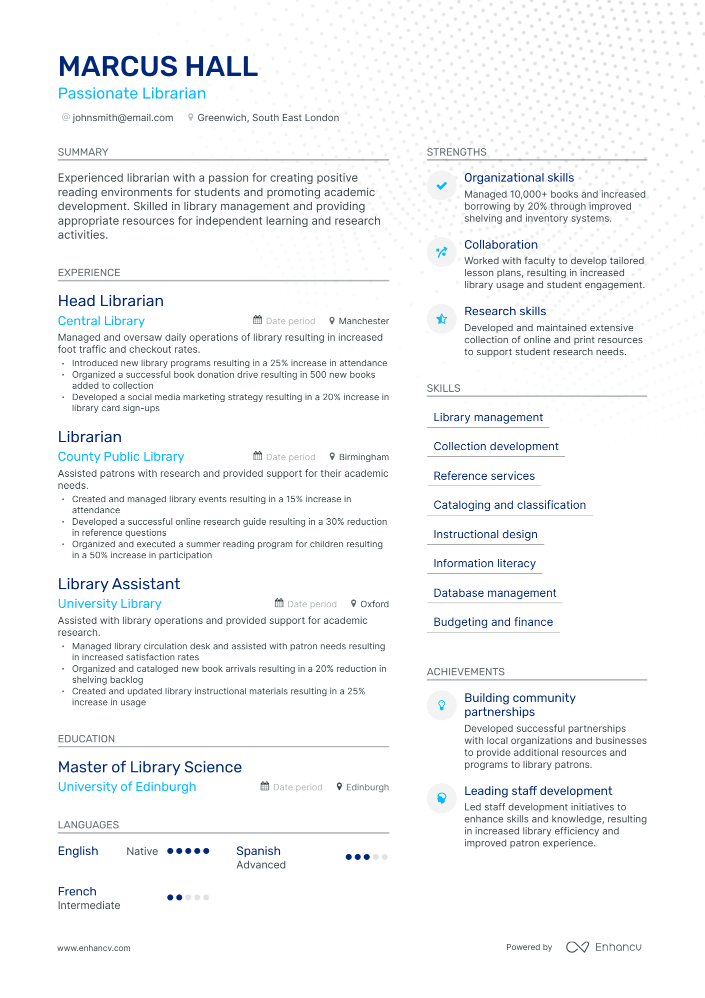 3 Librarian Resume Examples & Guide for 2024