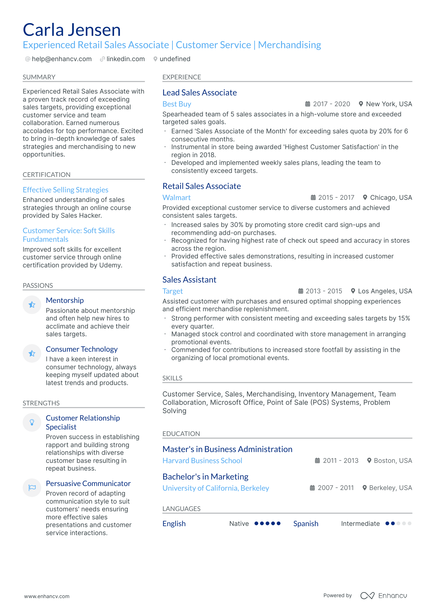 10 Retail Sales Associate Resume Examples & Guide for 2026