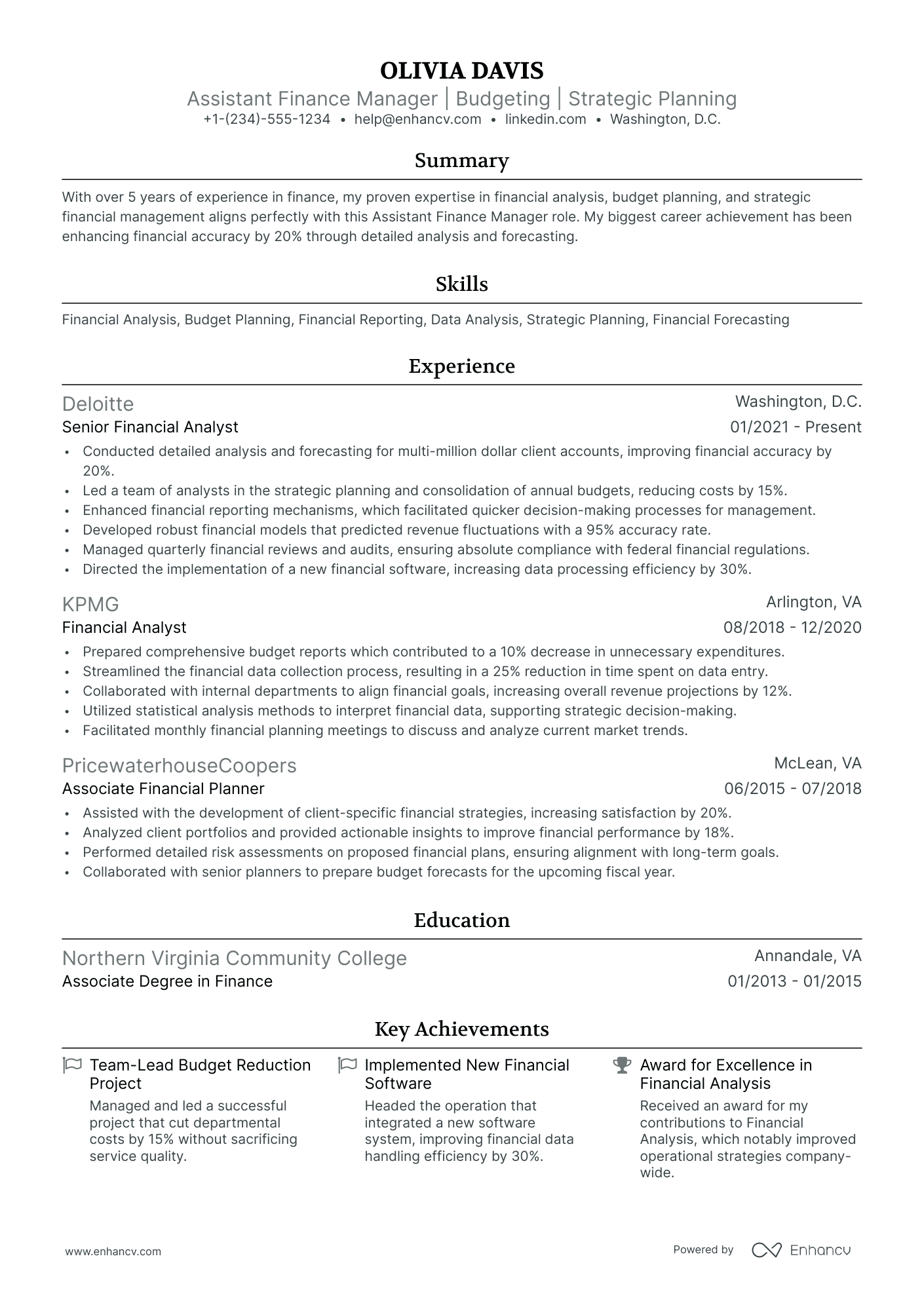 10 Assistant Finance Manager Resume Examples & Guide for 2026