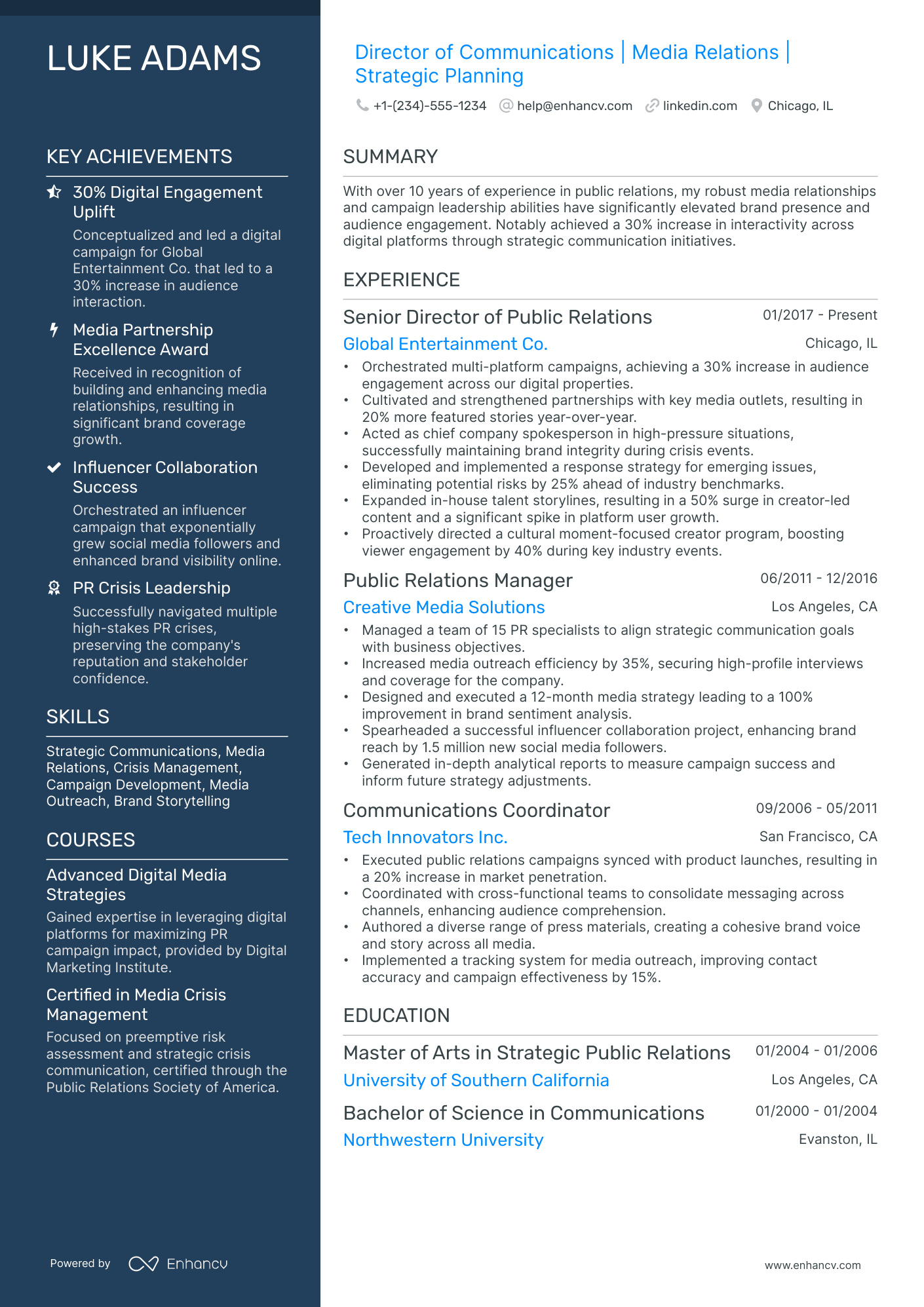 10 Director of Communications Resume Examples With 10/10 Score In 2026