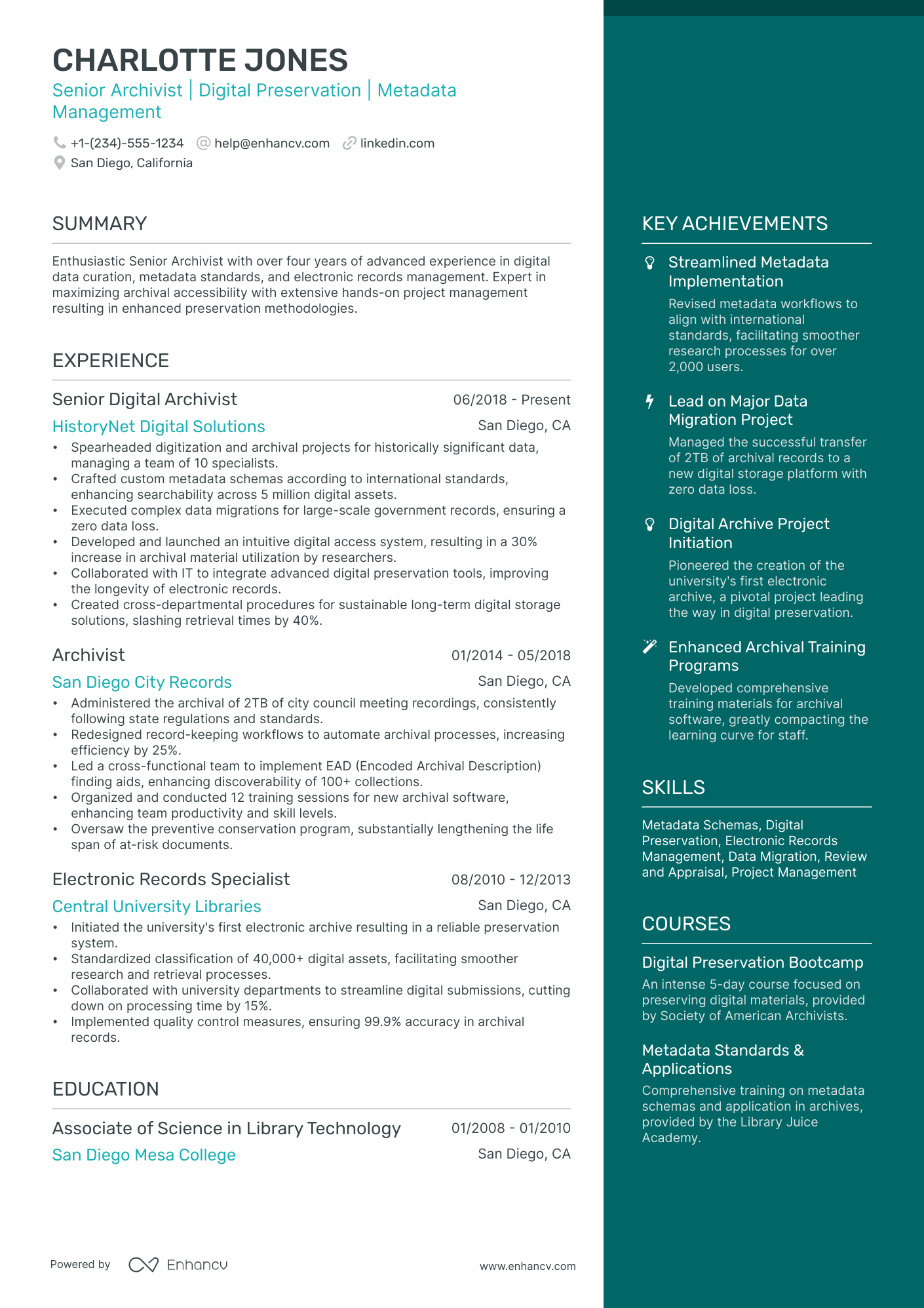 10 Archivist Resume Examples & Guide for 2026