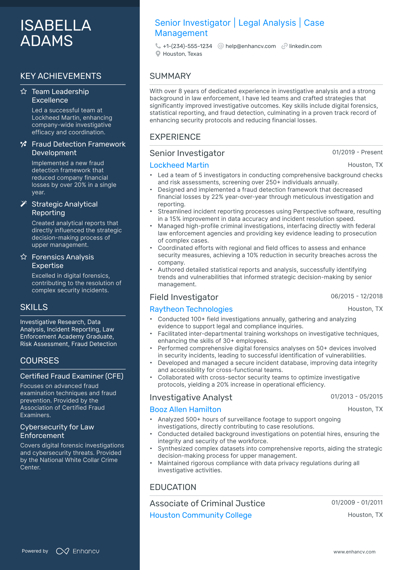 10 Investigator Resume Examples & Guide for 2026