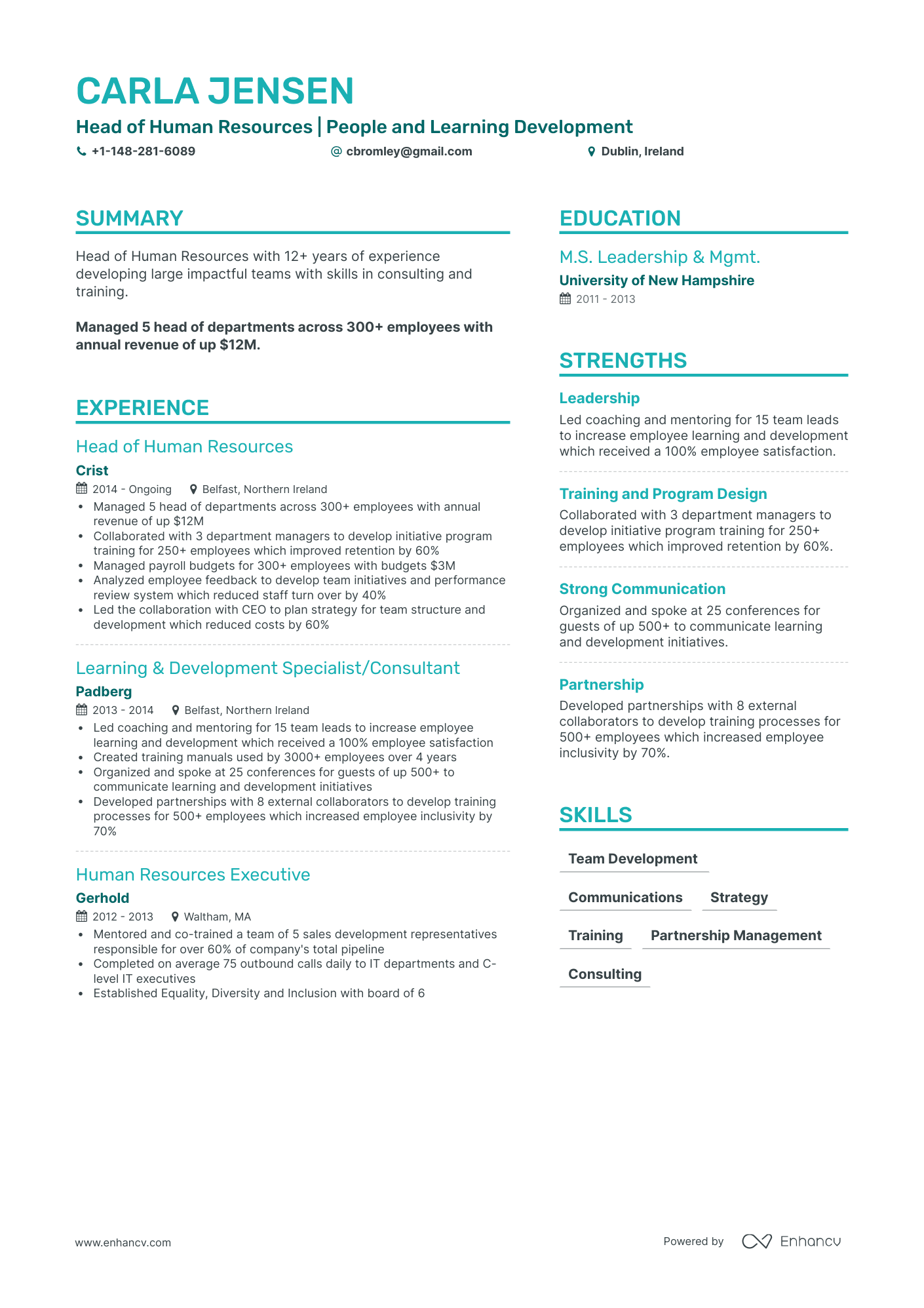 5 HR Manager Resume Examples & Guide for 2024