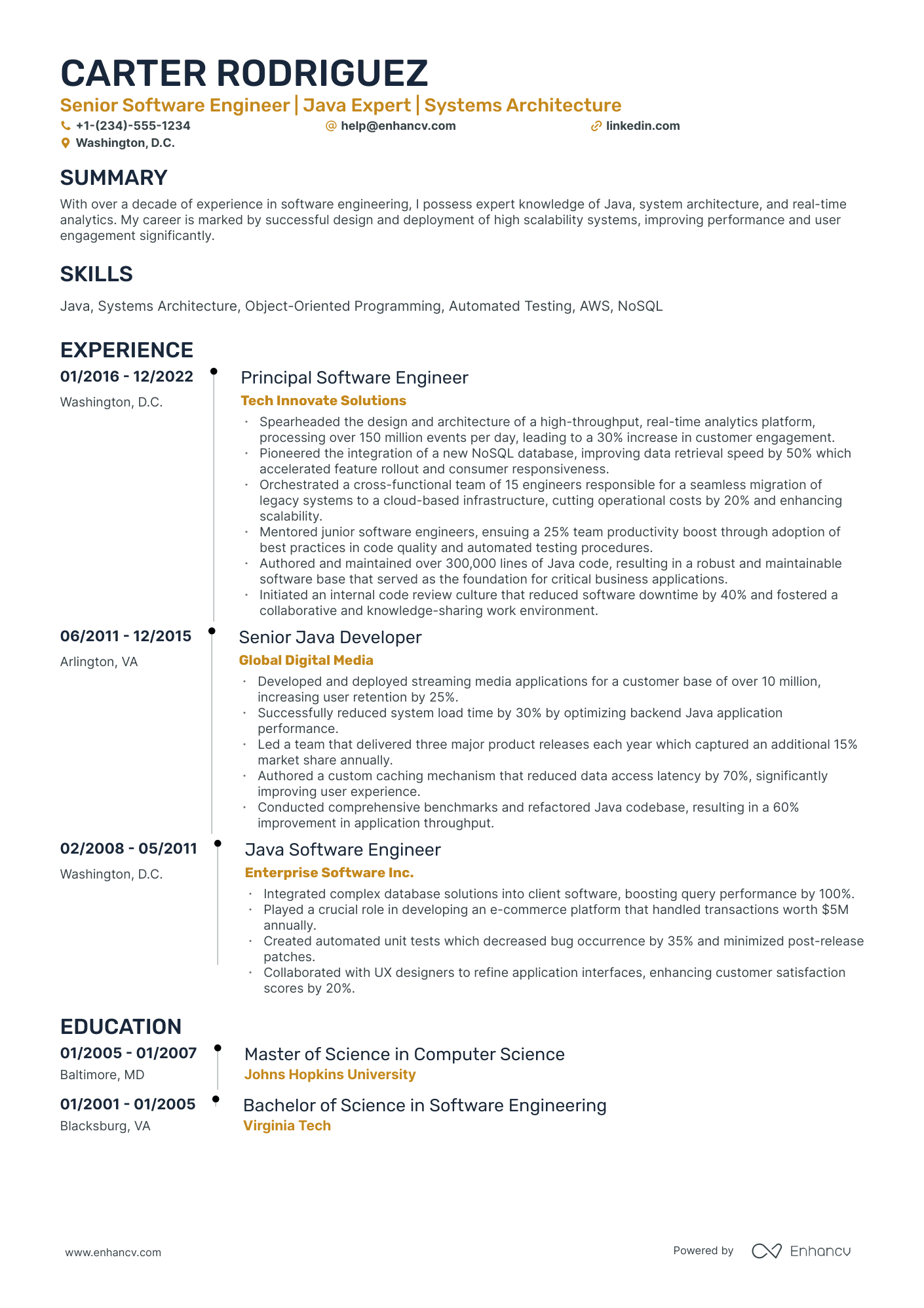 10 Principal Software Engineer Resume Examples & Guide for 2025