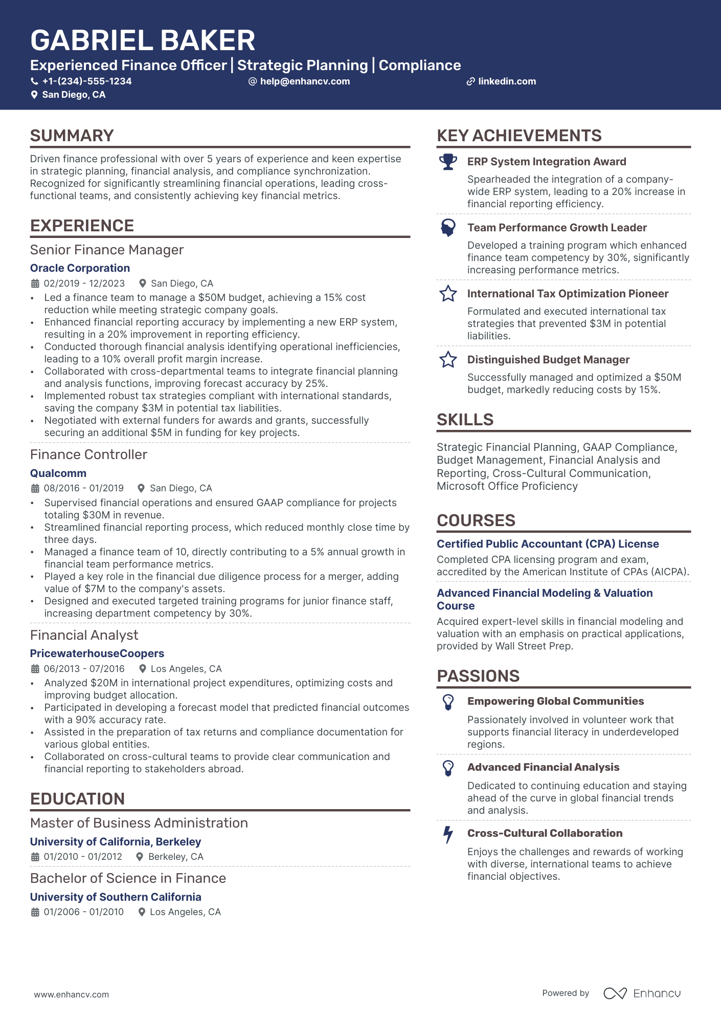 10 Finance Officer Resume Examples & Guide for 2026