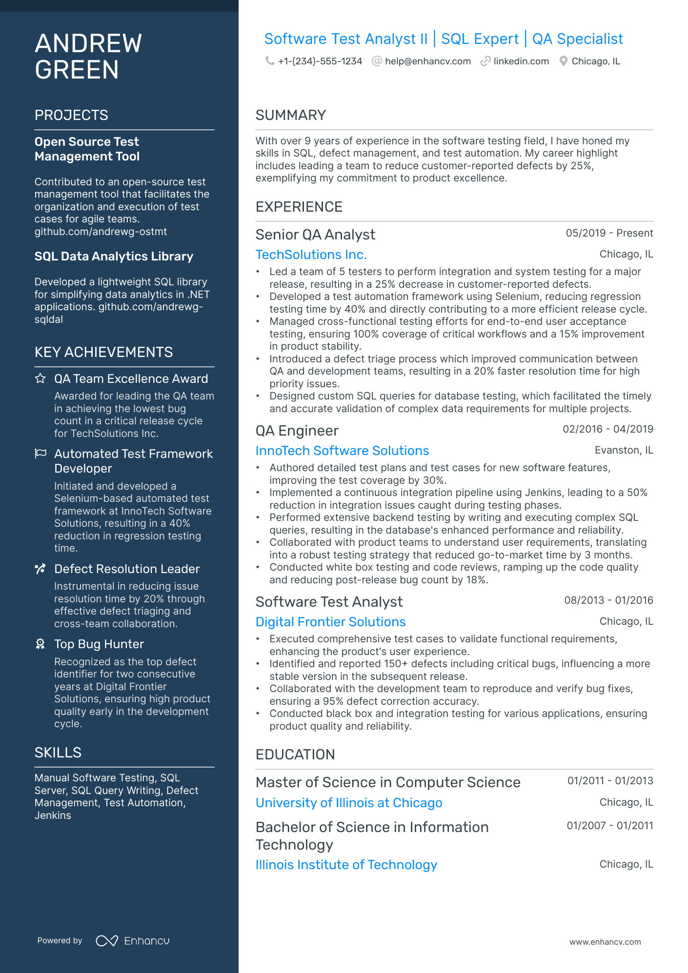 10 Software Test Analyst Resume Examples & Guide for 2026