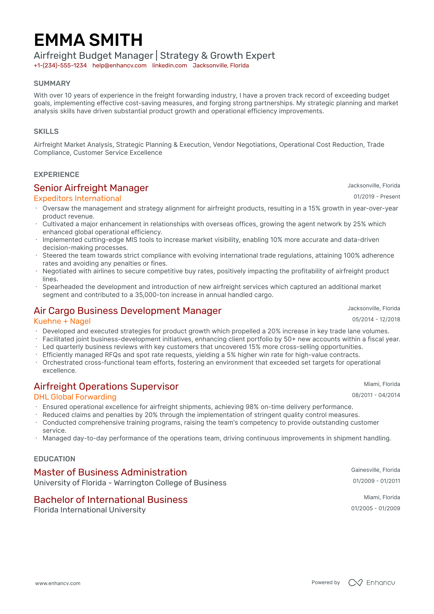 10 Import-Export Manager Resume Examples & Guide for 2025