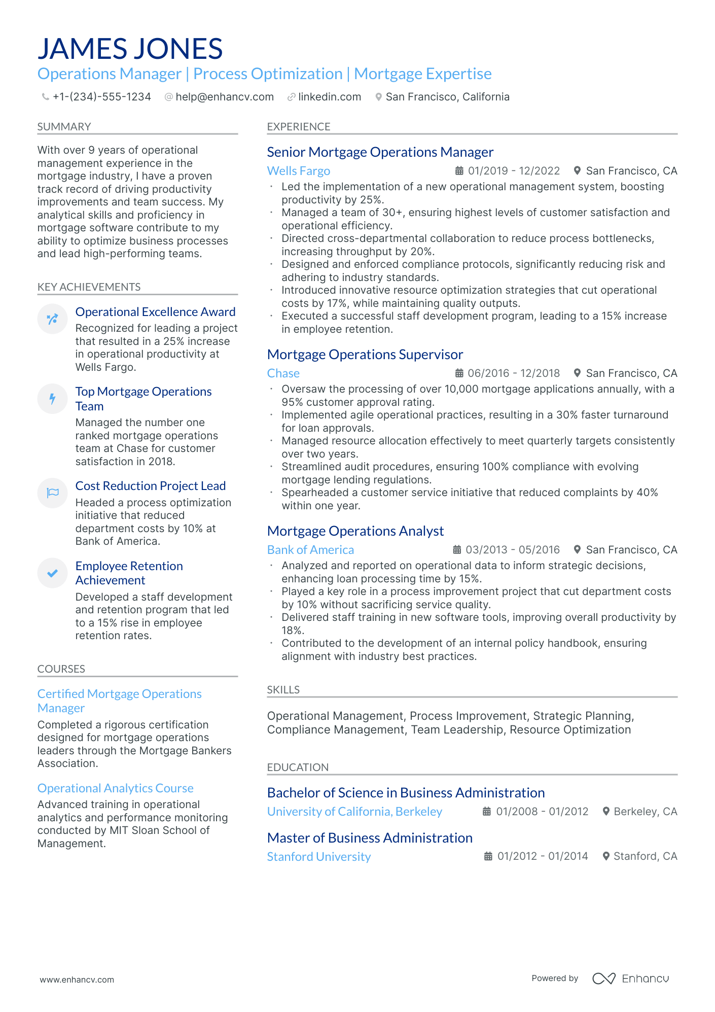 10 Mortgage Operations Manager Resume Examples & Guide for 2025