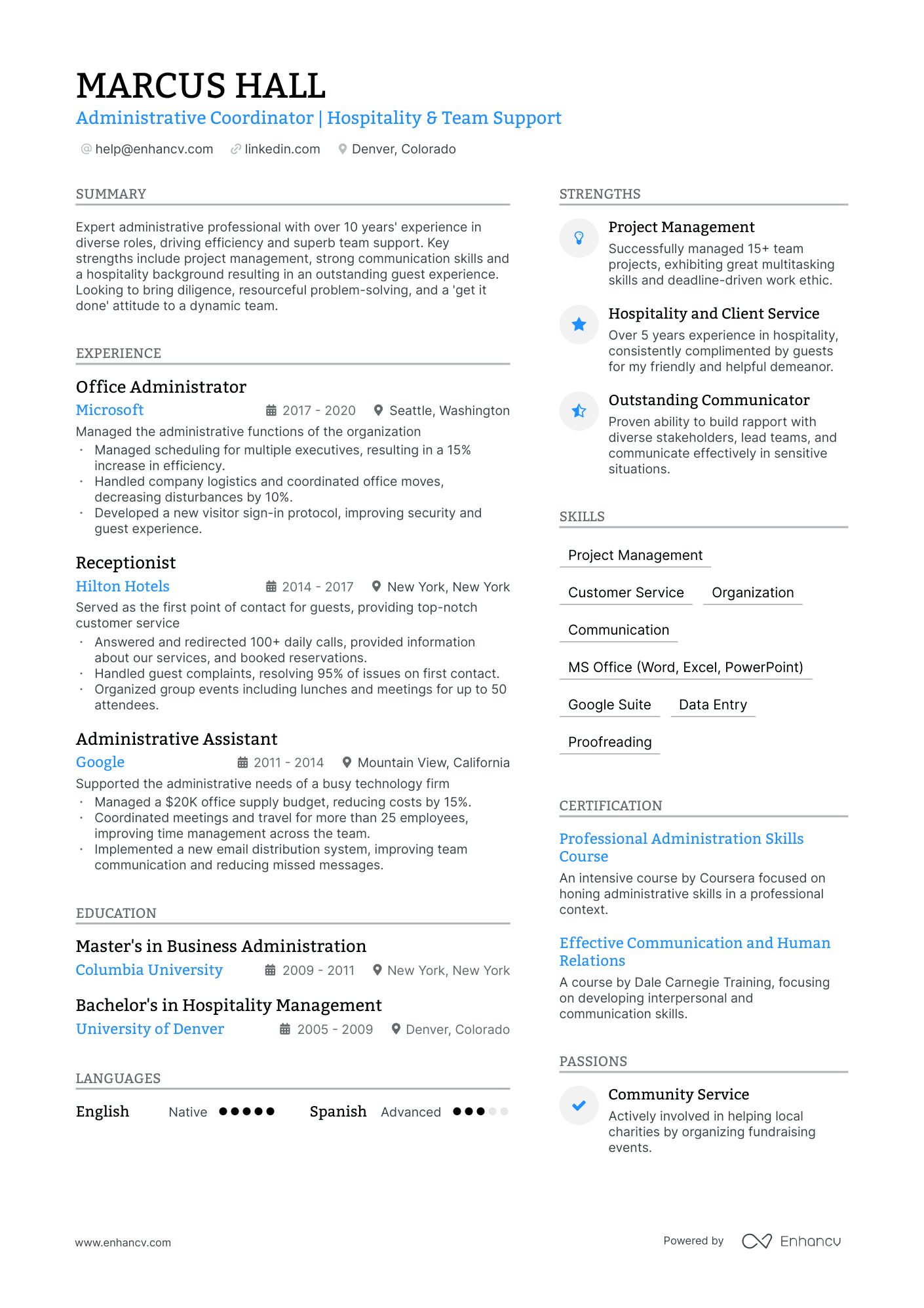 5 Administrative Coordinator Resume Examples & Guide for 2024