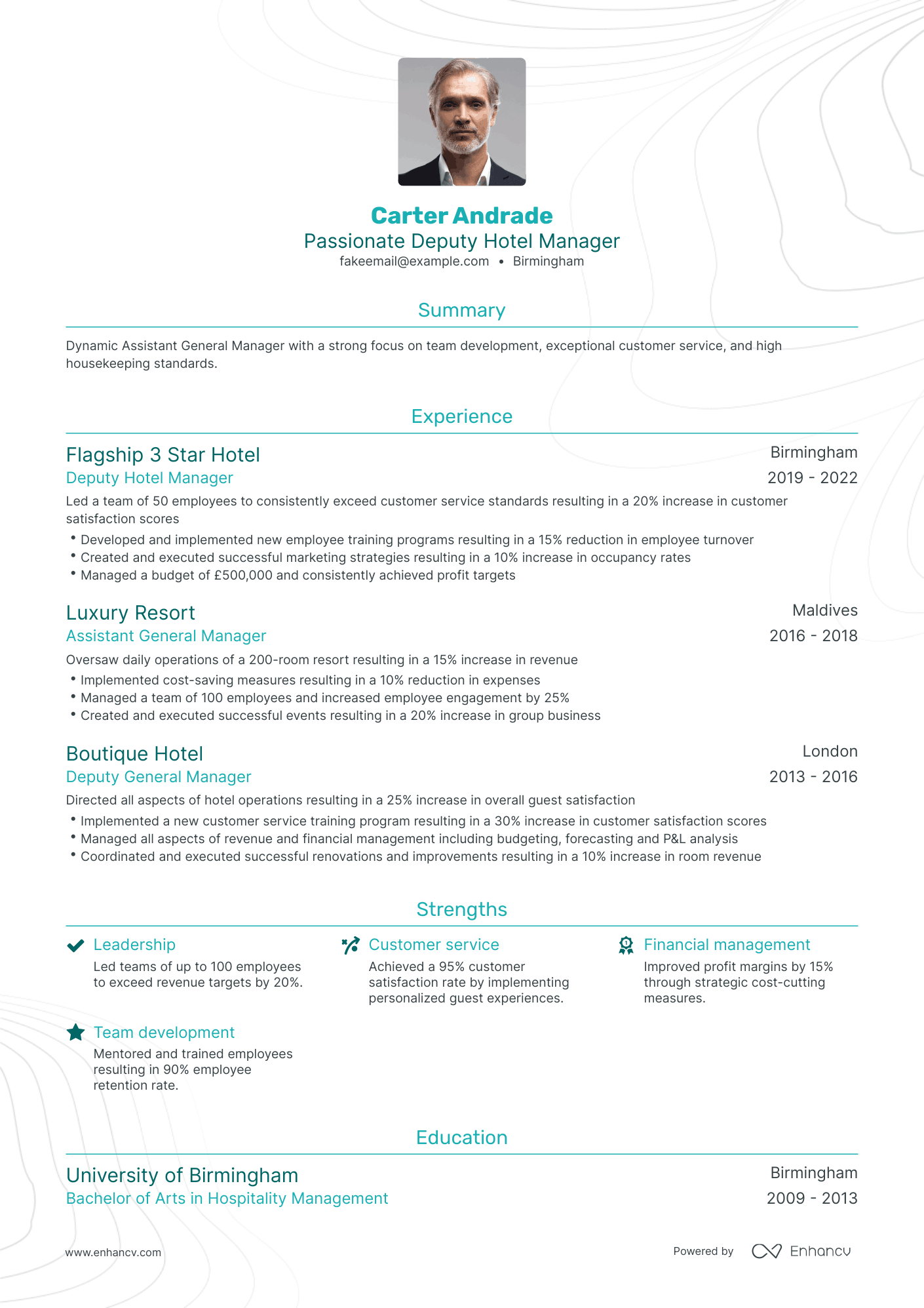10 Hotel General Manager Resume Examples & Guide for 2023