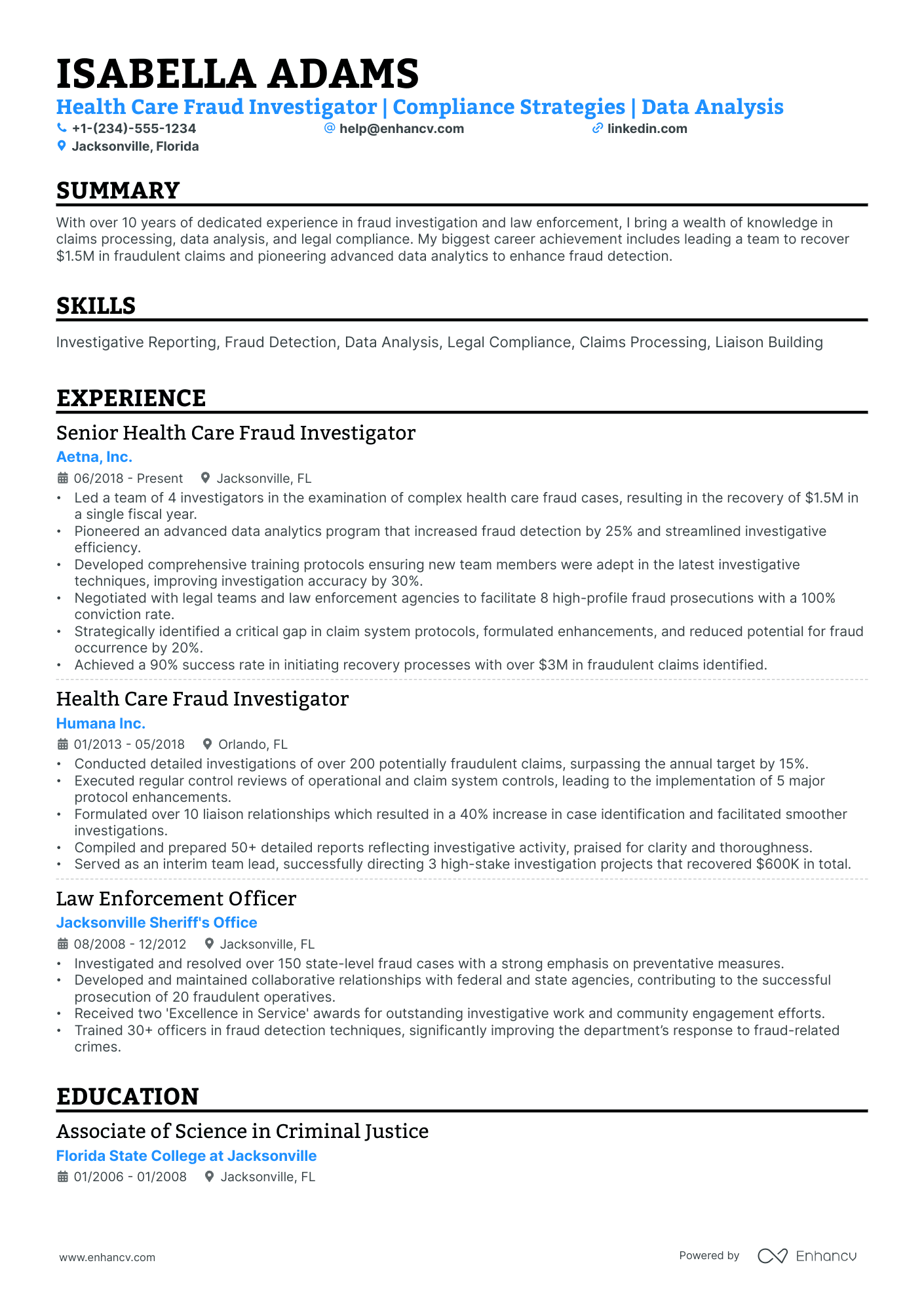 10 Fraud Investigator Resume Examples & Guide for 2026
