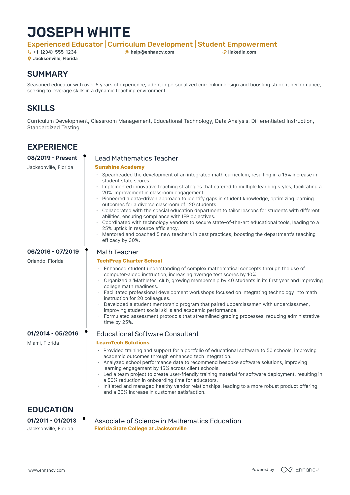 10 Technology Teacher Resume Examples & Guide for 2026