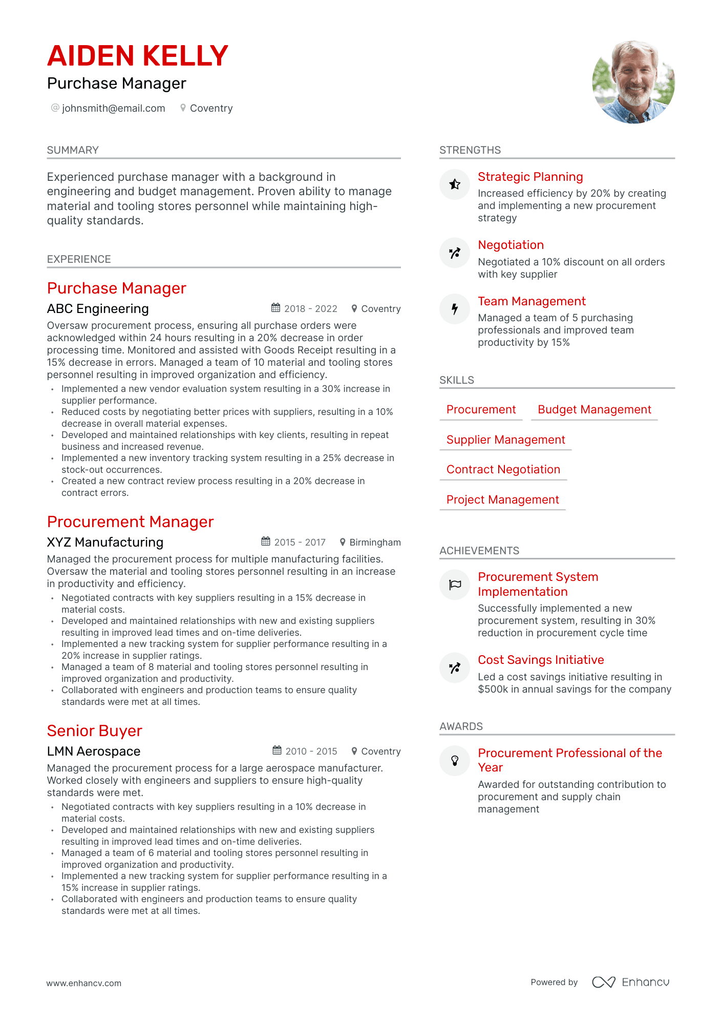 3 Purchase Manager Resume Examples & Guide for 2023