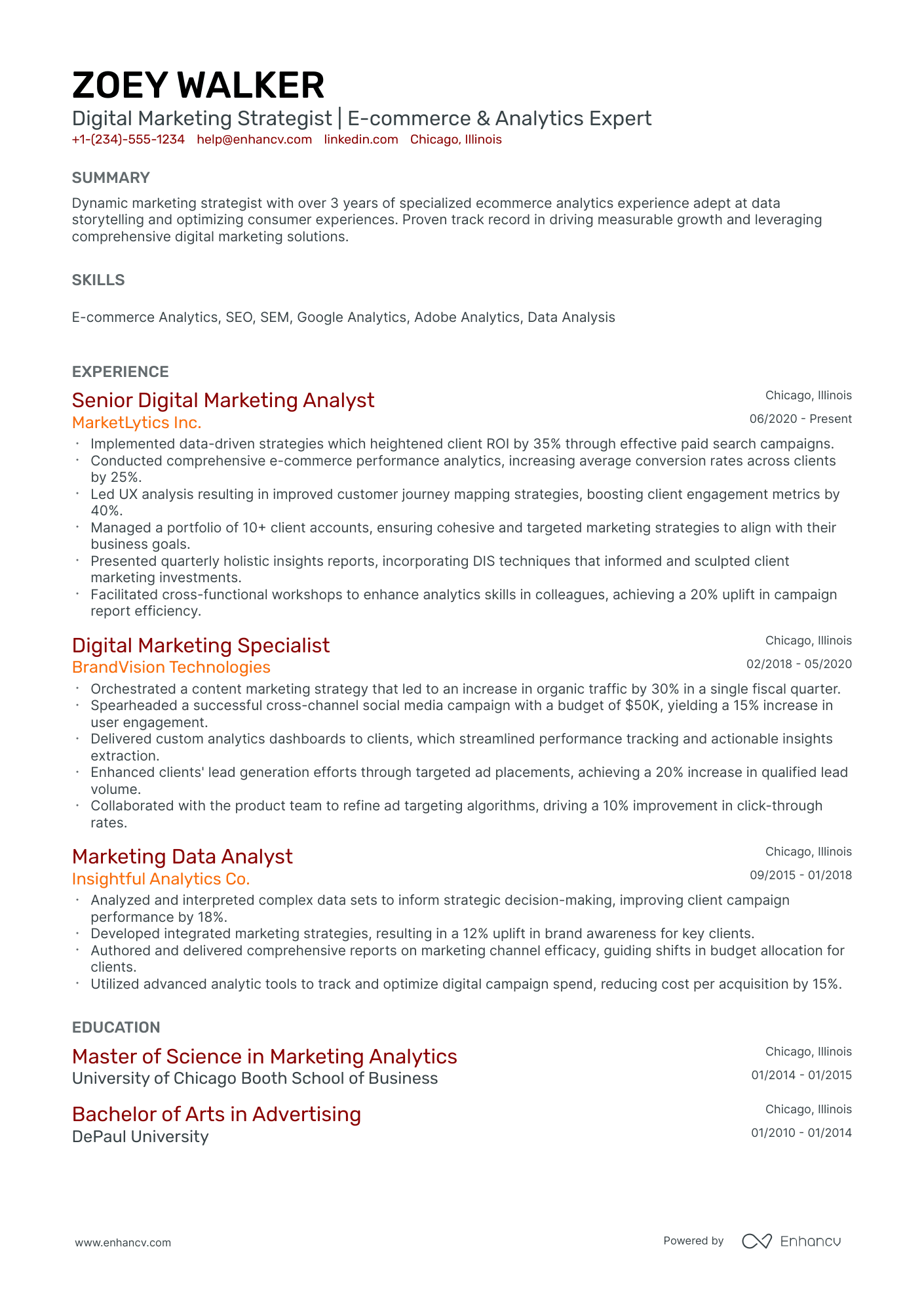 10 Ecommerce Marketing Resume Examples & Guide for 2026