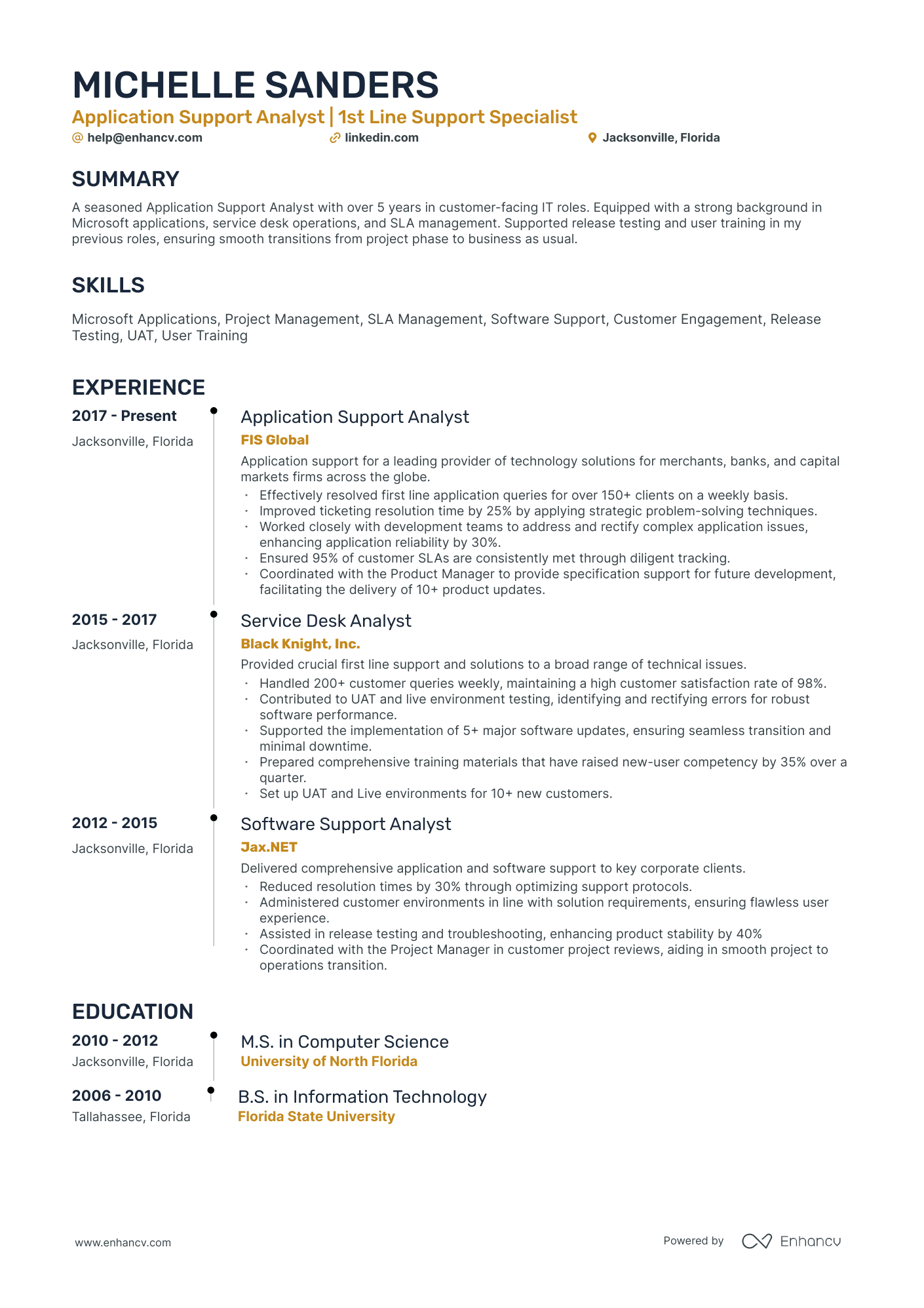 10 Application Support Analyst Resume Examples & Guide for 2025