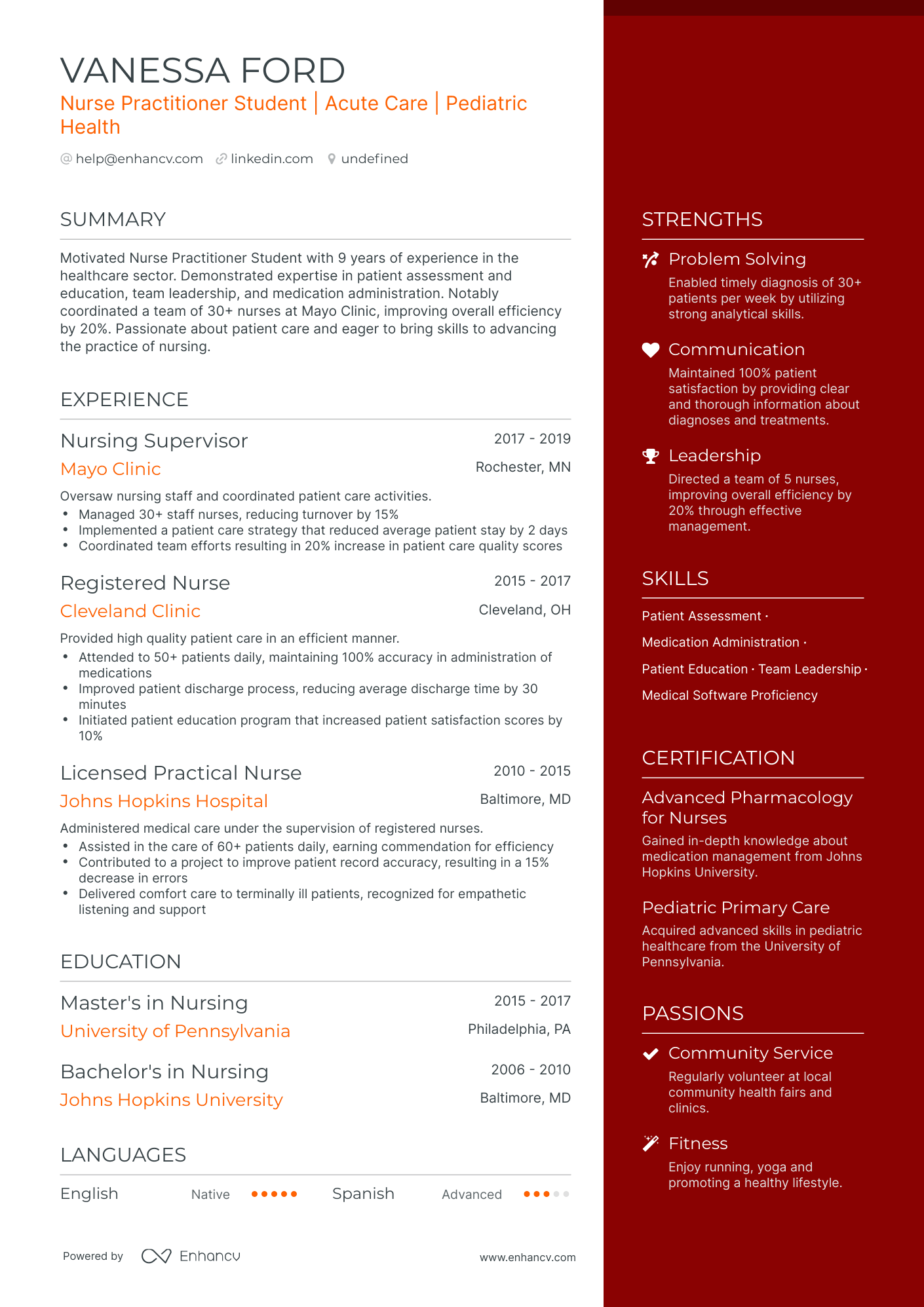 5 Nurse Practitioner Student Resume Examples & Guide for 2023