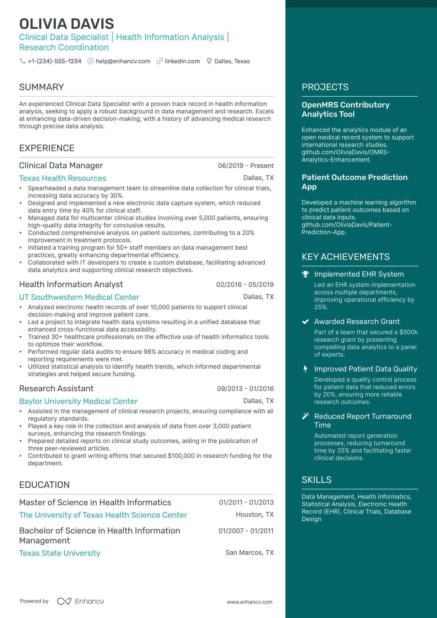 10 Clinical Data Analyst Resume Examples & Guide for 2026
