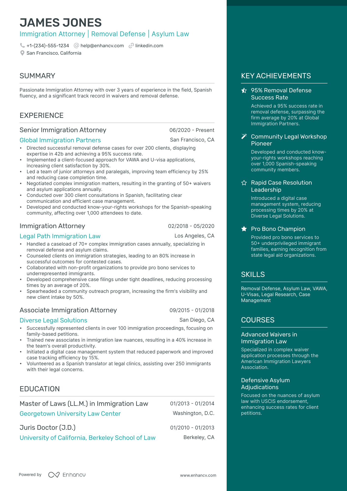 10 Immigration Lawyer Resume Examples & Guide for 2026