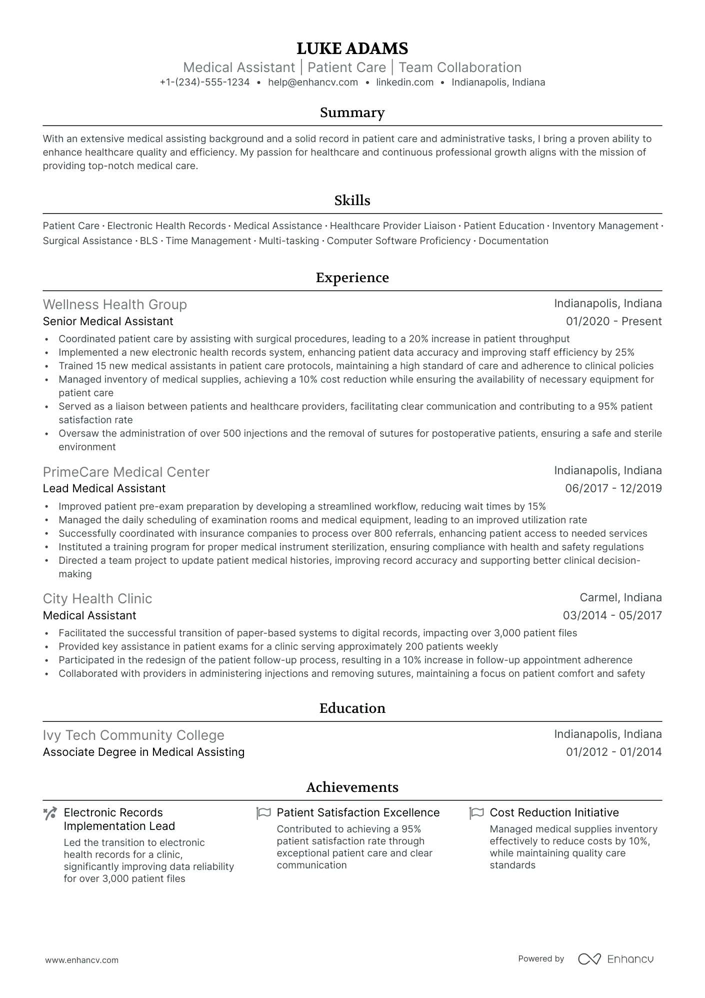 5 Dermatology Medical Assistant Resume Examples & Guide for 2024