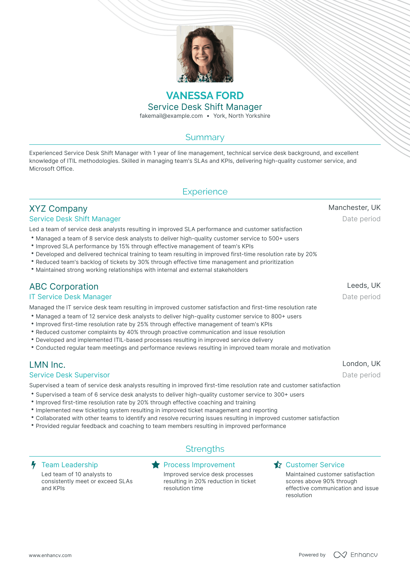 5 Service Desk Manager Resume Examples & Guide for 2024