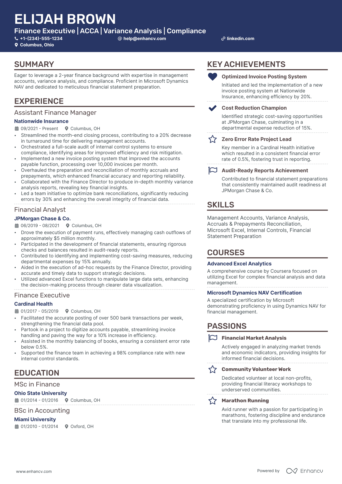 10 Finance Executive Resume Examples, Templates & Guide for 2026