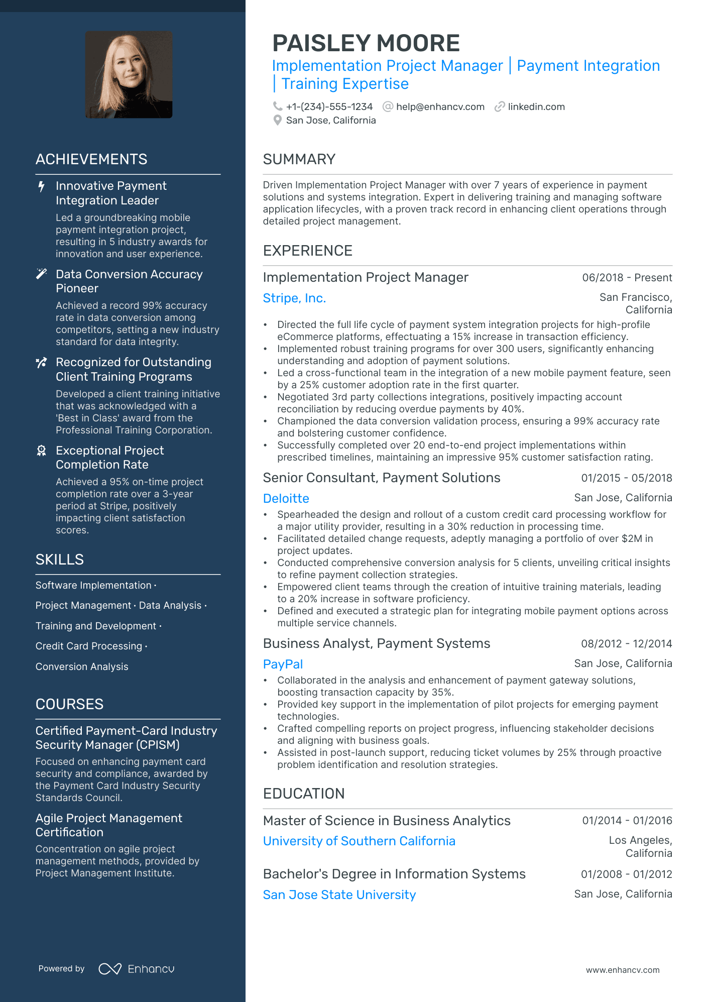 5 Implementation Project Manager Resume Examples & Guide for 2024