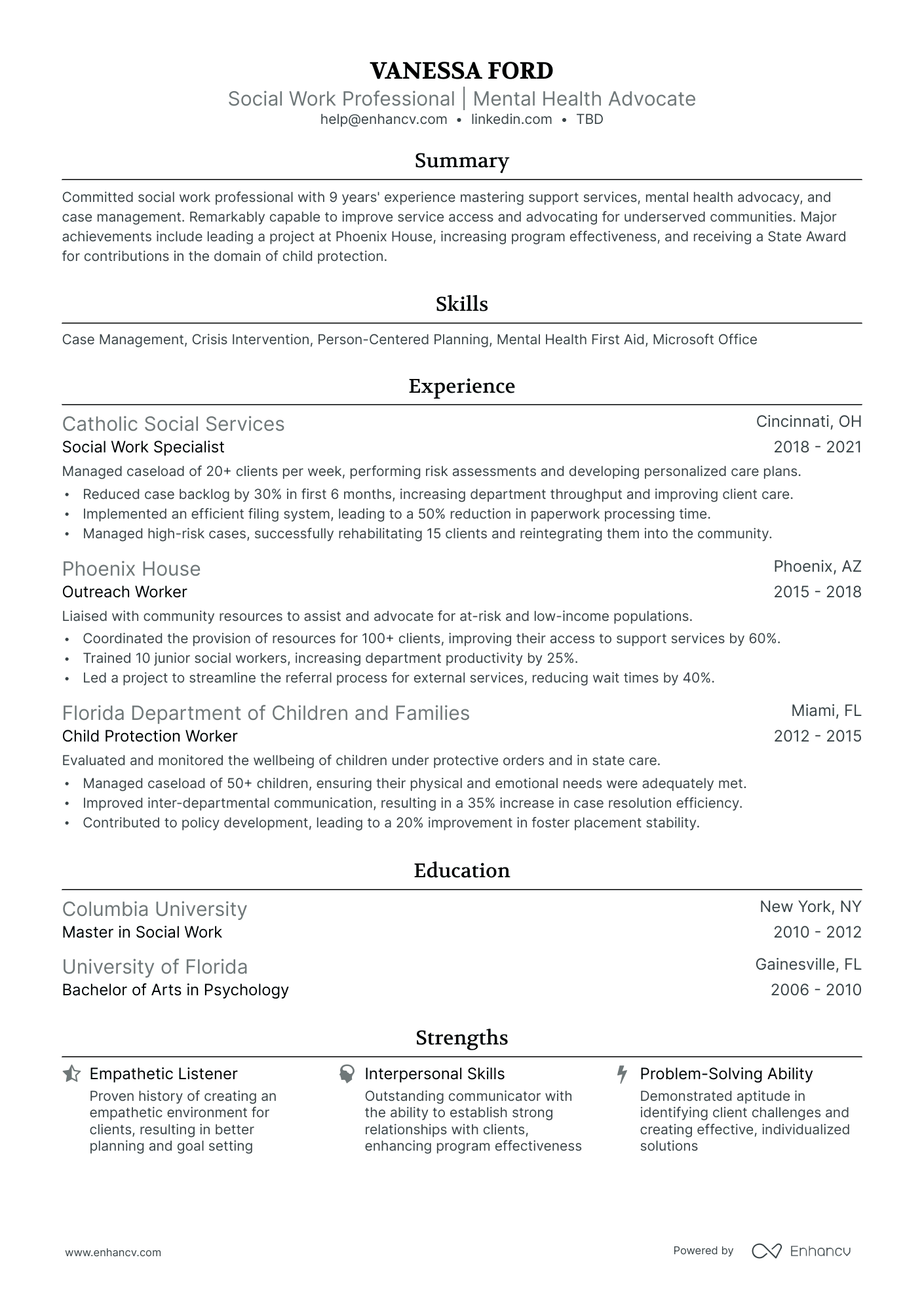 10 Social Work Intern Resume Examples & Guide for 2026