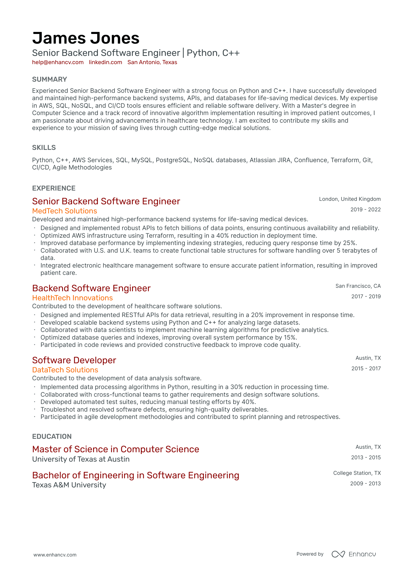 10 Senior Data Engineer Resume Examples & Guide for 2026