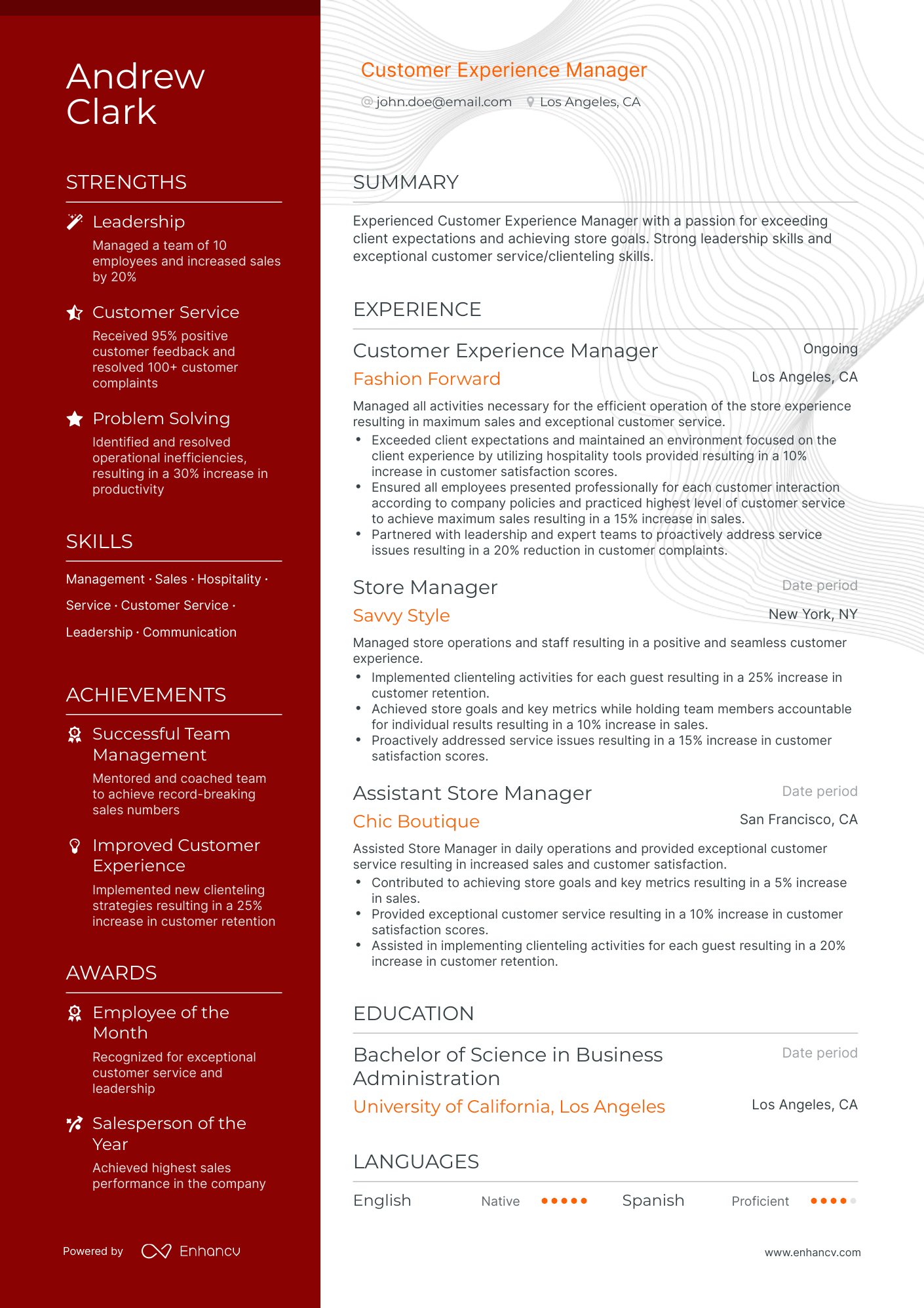 5 Customer Experience Manager Resume Examples & Guide for 2023