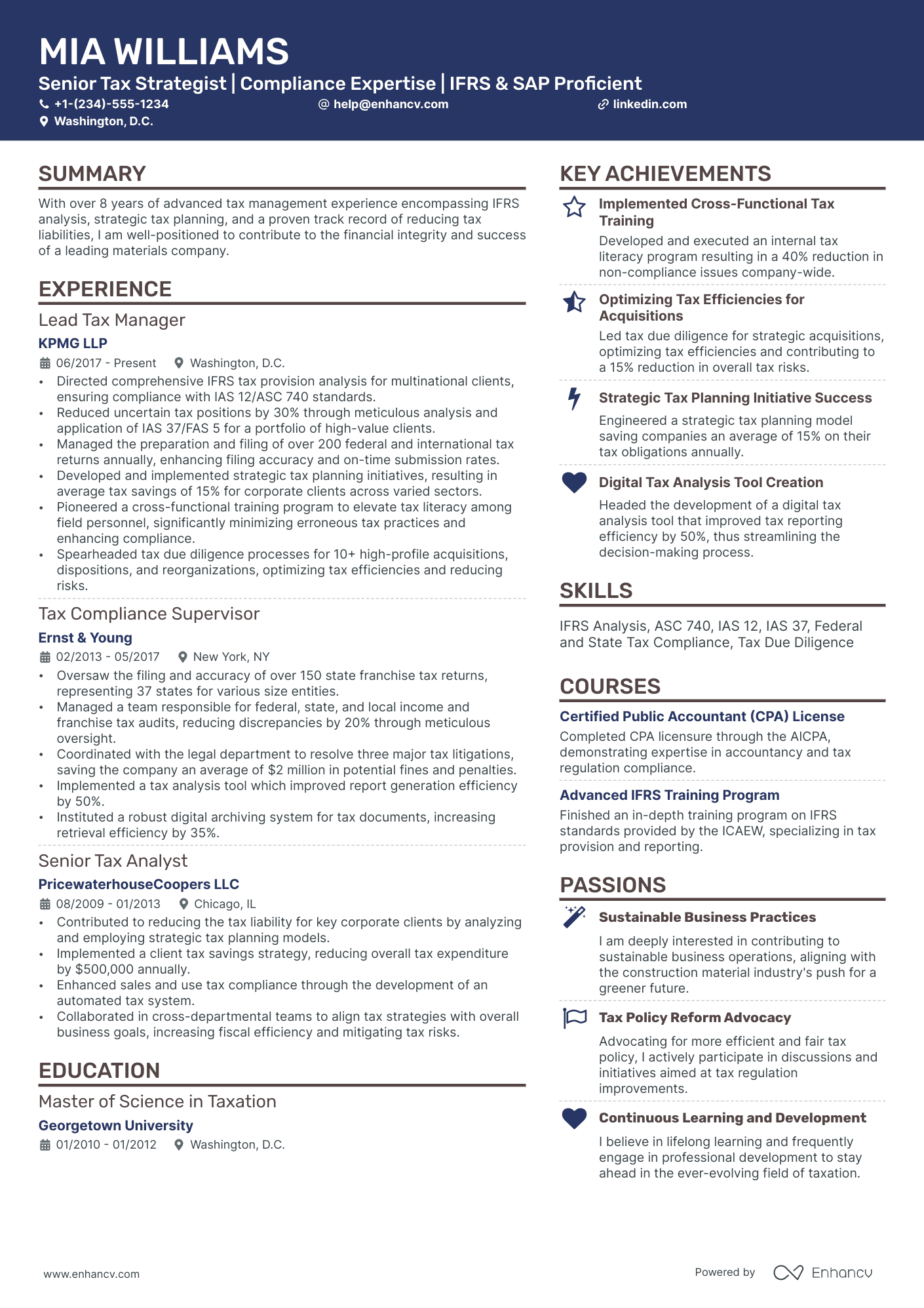 10 Tax Director Resume Examples & Guide for 2025